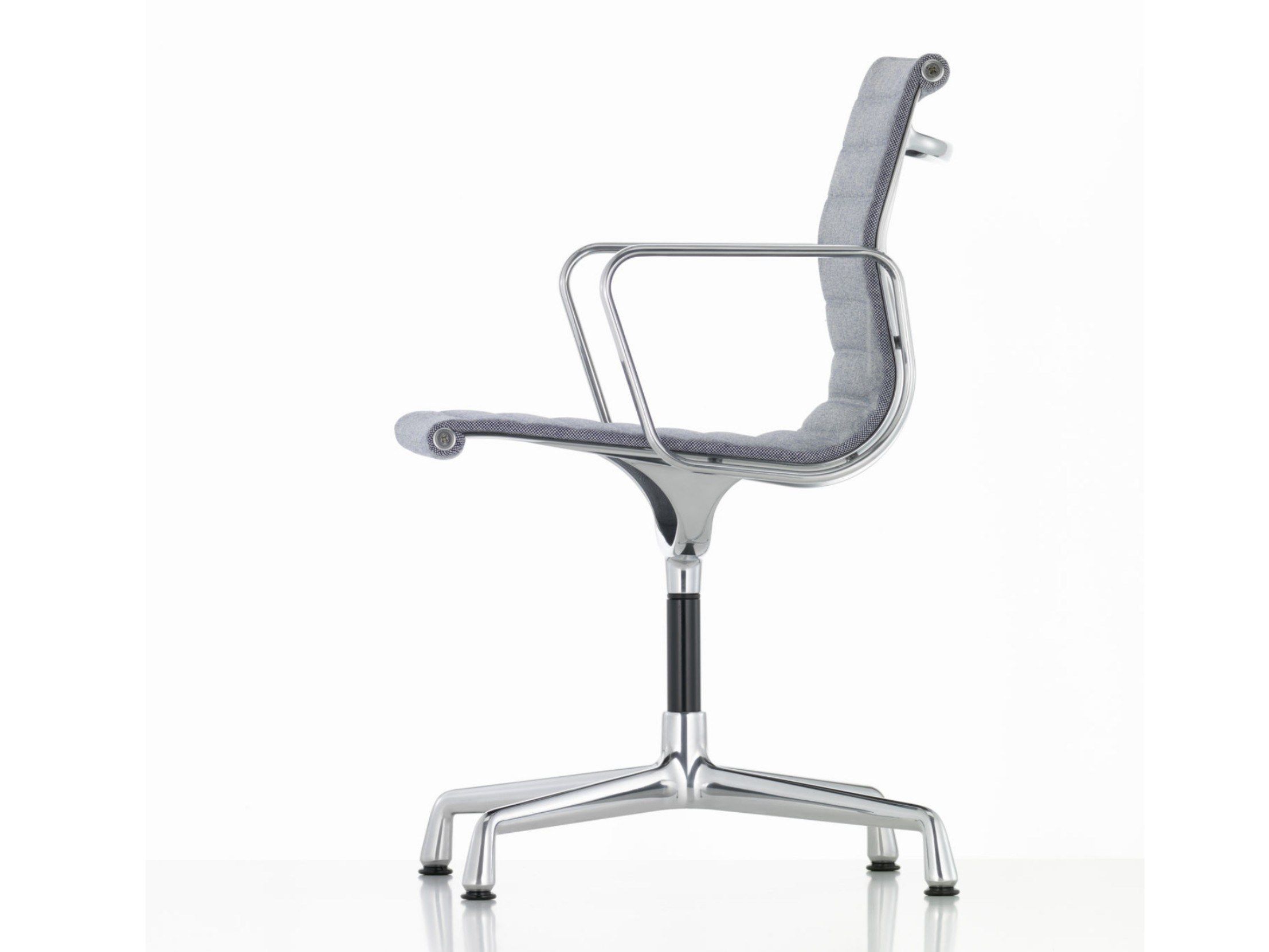 ALUMINIUM CHAIR EA 104 Swivel fabric chair with 4-spoke base with ...