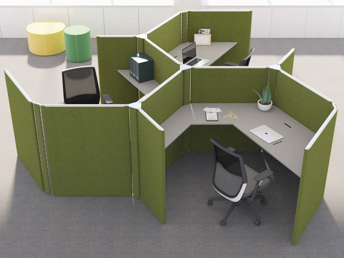 ALVEARE | Sectional office desk By Ersa design Claudio Bellini