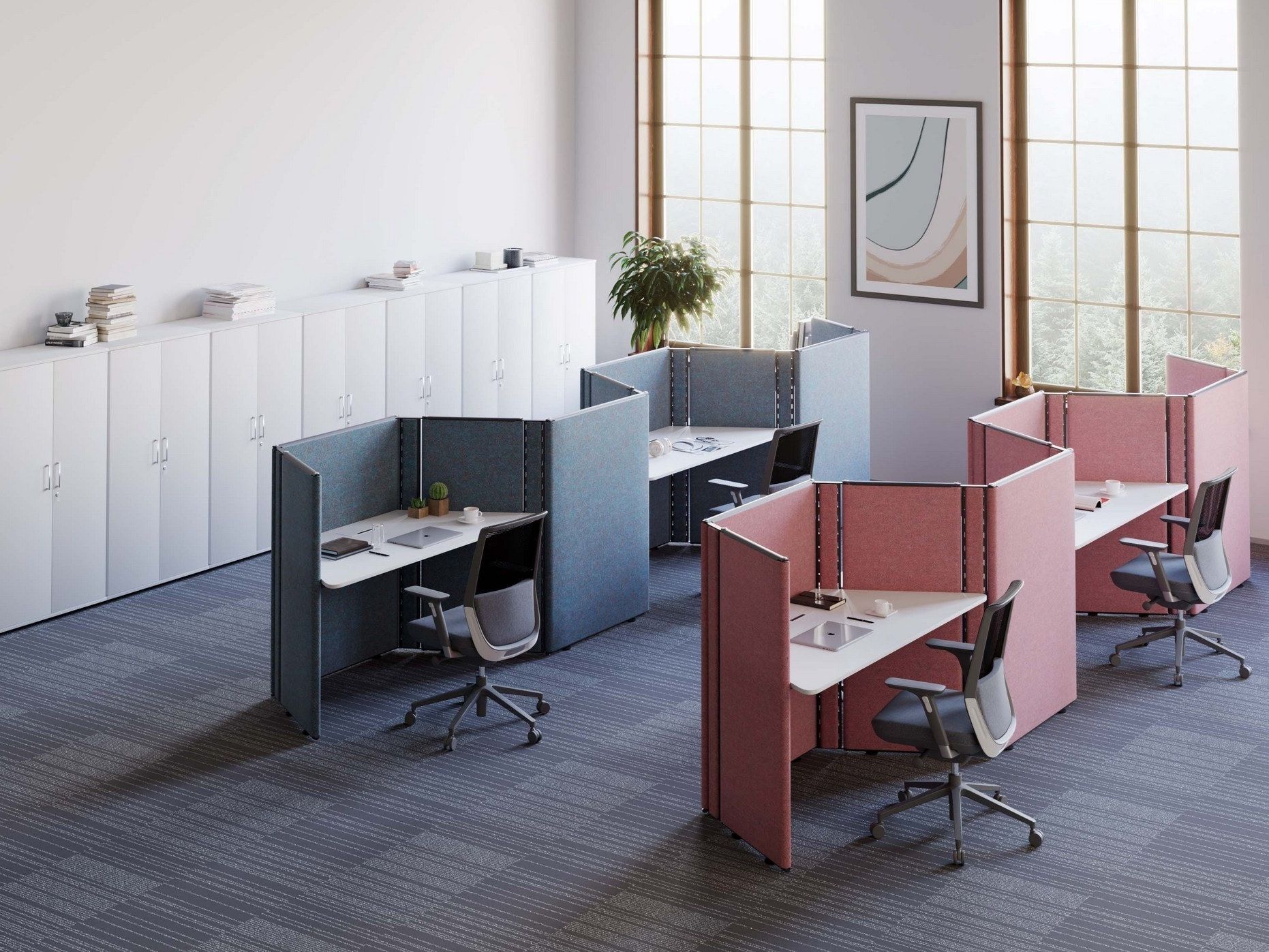 ALVEARE | Sectional office desk By Ersa design Claudio Bellini