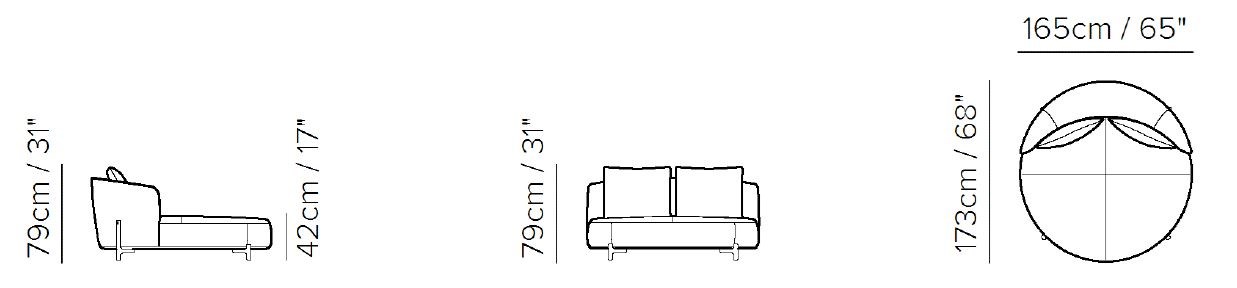 AMALIA | Day bed Amalia Collection By Natuzzi design Bernhardt & Vella