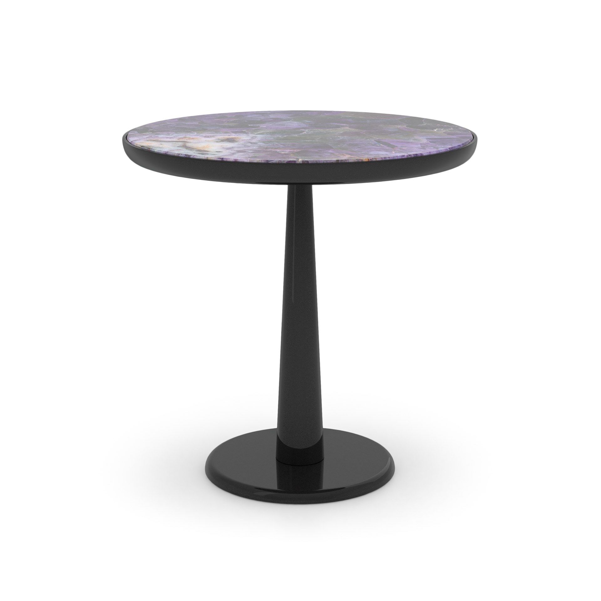 AMARETTO Round glass and steel table By Sicis | design Massimiliano Raggi
