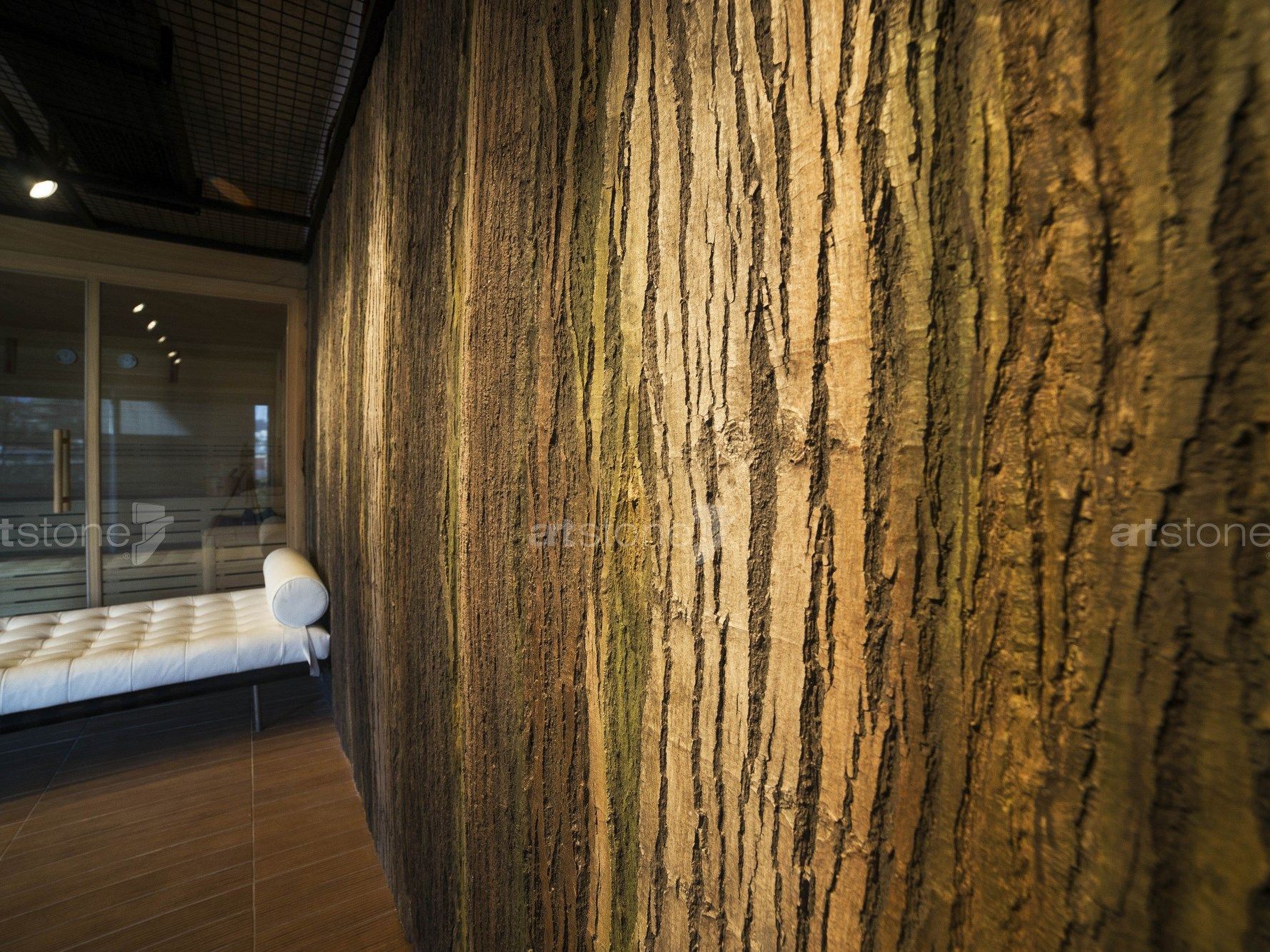 AMAZON Indoor/outdoor glass-fibre 3D Wall Panel with bark effect By ...
