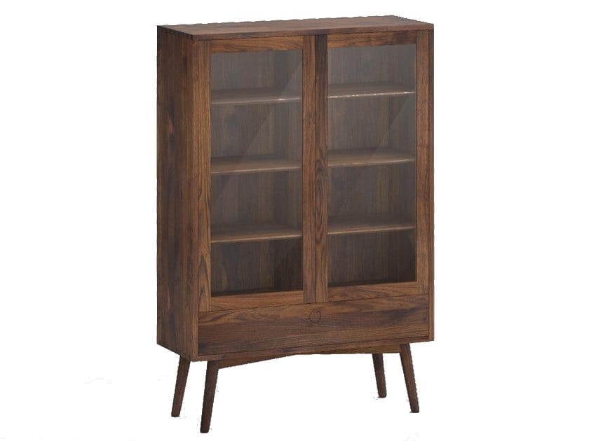 AMBIO Wood and glass display cabinet By Vitamin Design