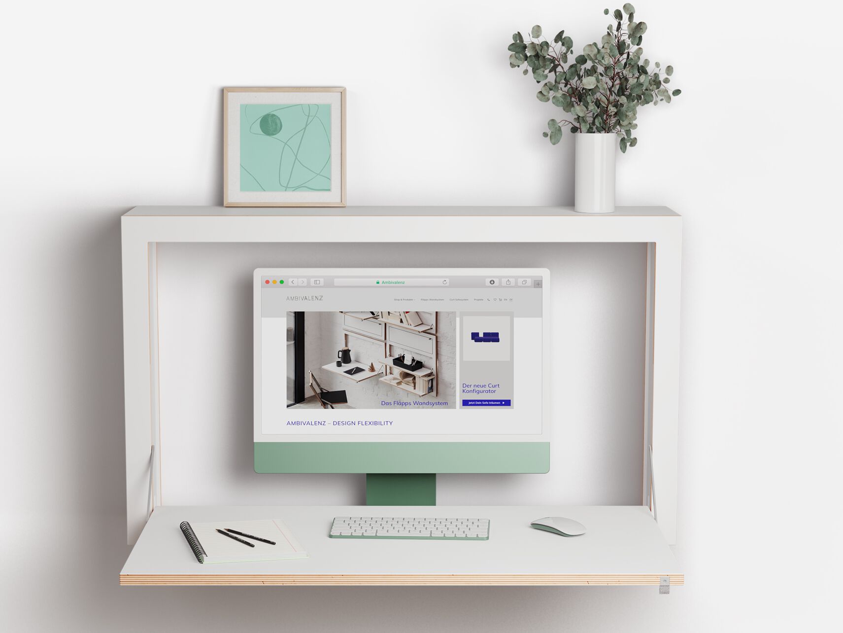 FLÄPPS BOX DESK 100x60x20 - WHITE Secretary desk By AMBIVALENZ | design ...