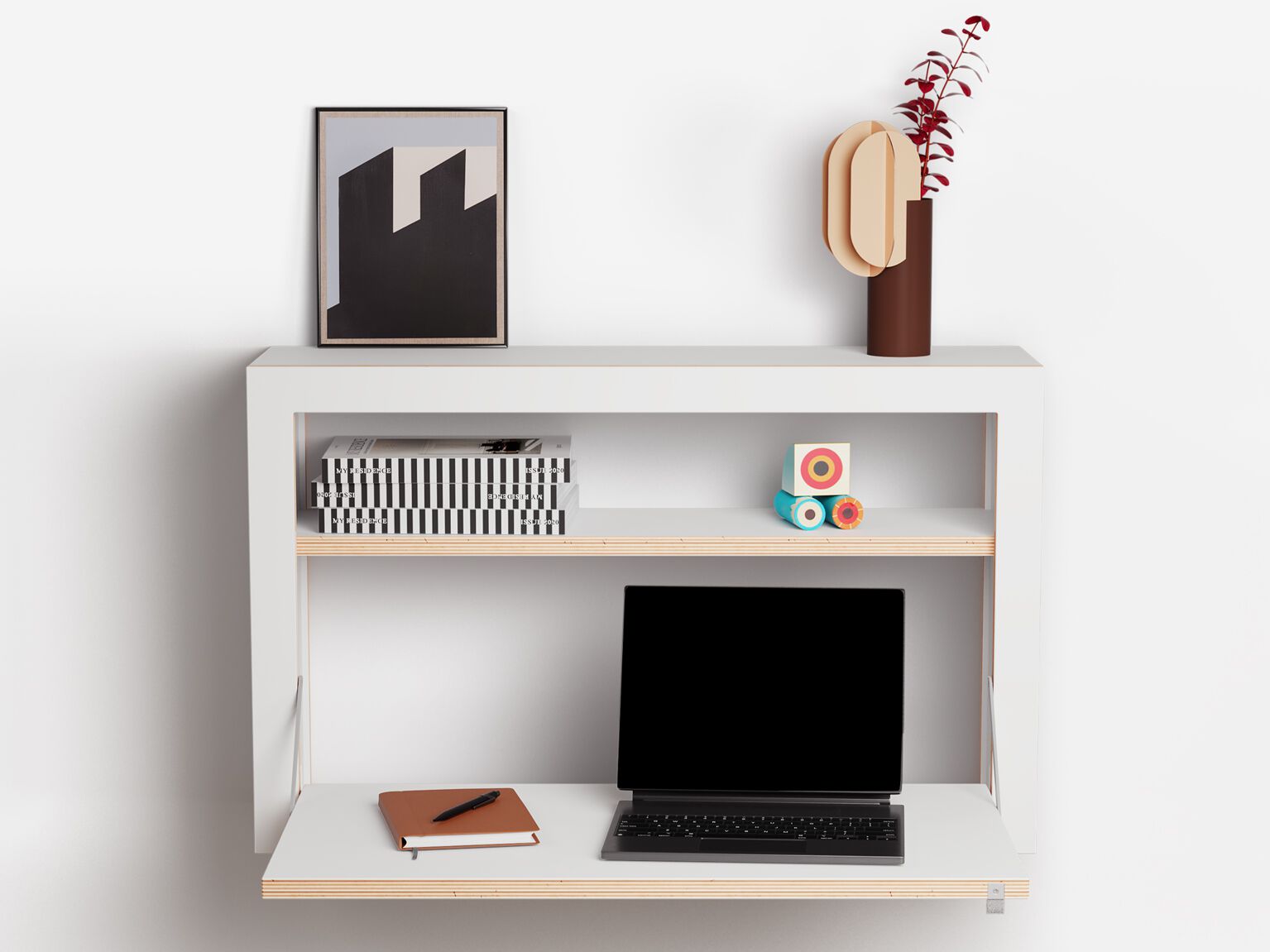 FLÄPPS BOX DESK 80x50x20 - WHITE Secretary desk By AMBIVALENZ | design ...