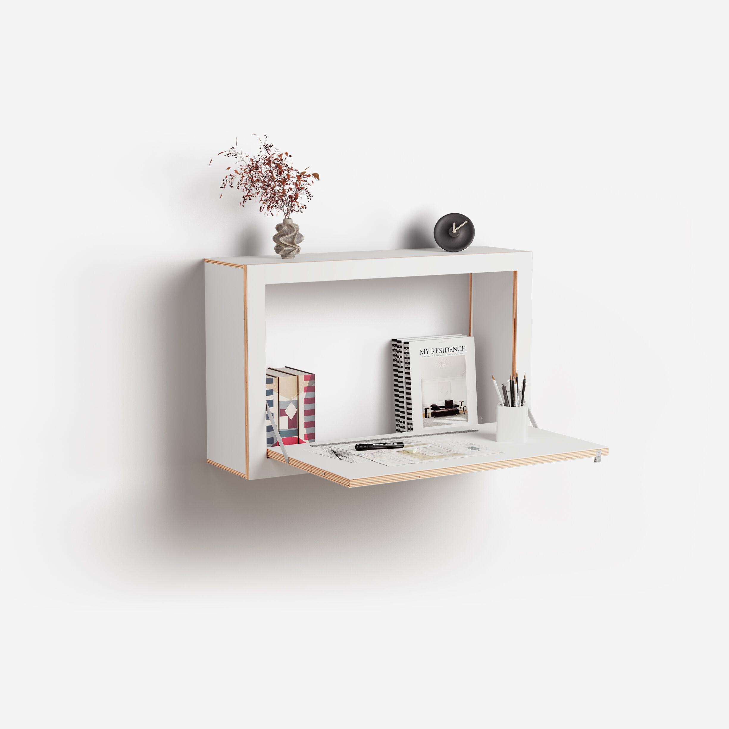 FLÄPPS BOX DESK 80x50x20 - WHITE Secretary desk By AMBIVALENZ | design ...