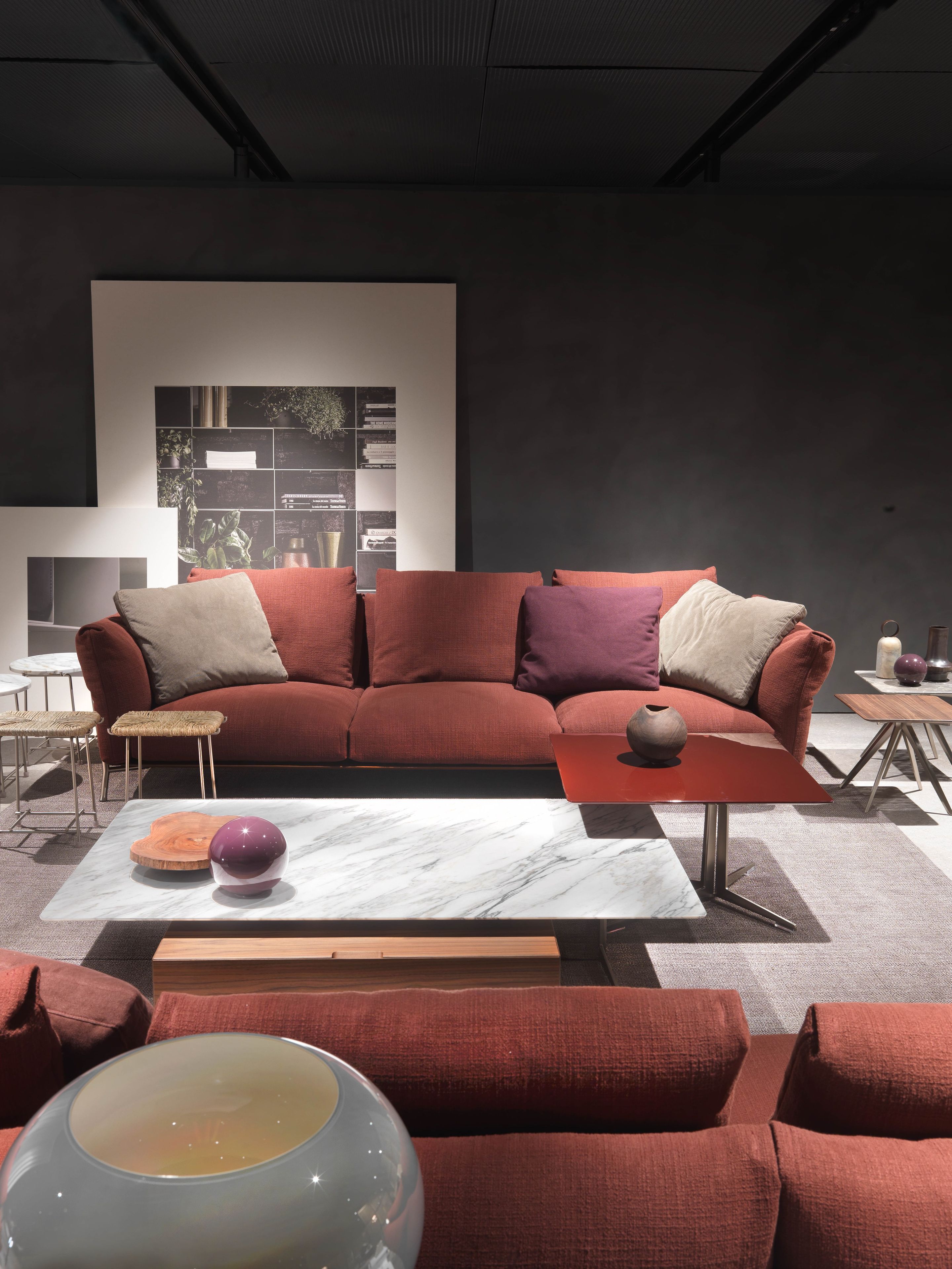 AMBROEUS 3 seater fabric sofa By Flexform | design Antonio Citterio