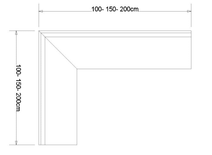 AMELIE Corner oak and eco-leather bench By Deodara