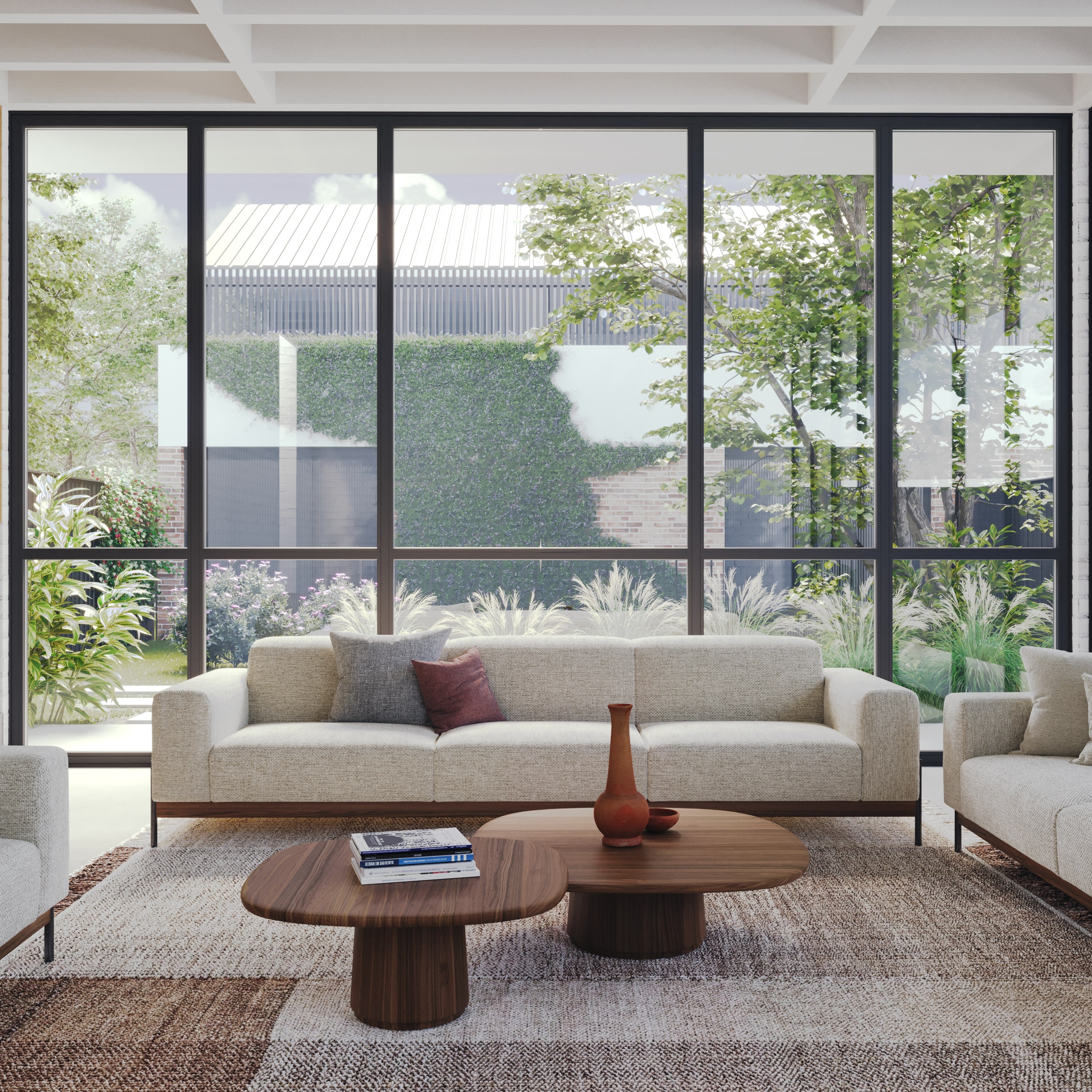 AMOS Square low wooden coffee table for living room By Wewood