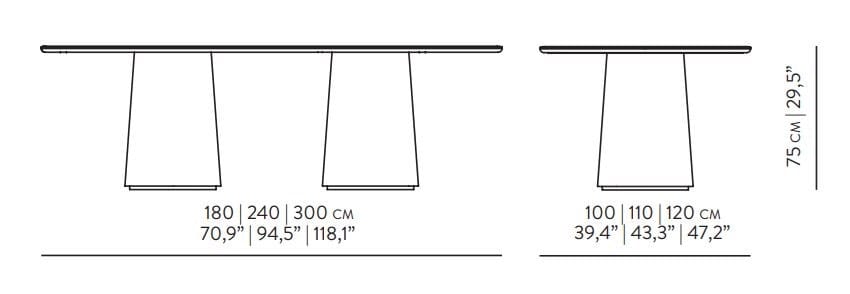 AMOS Rectangular wooden dining table By Wewood