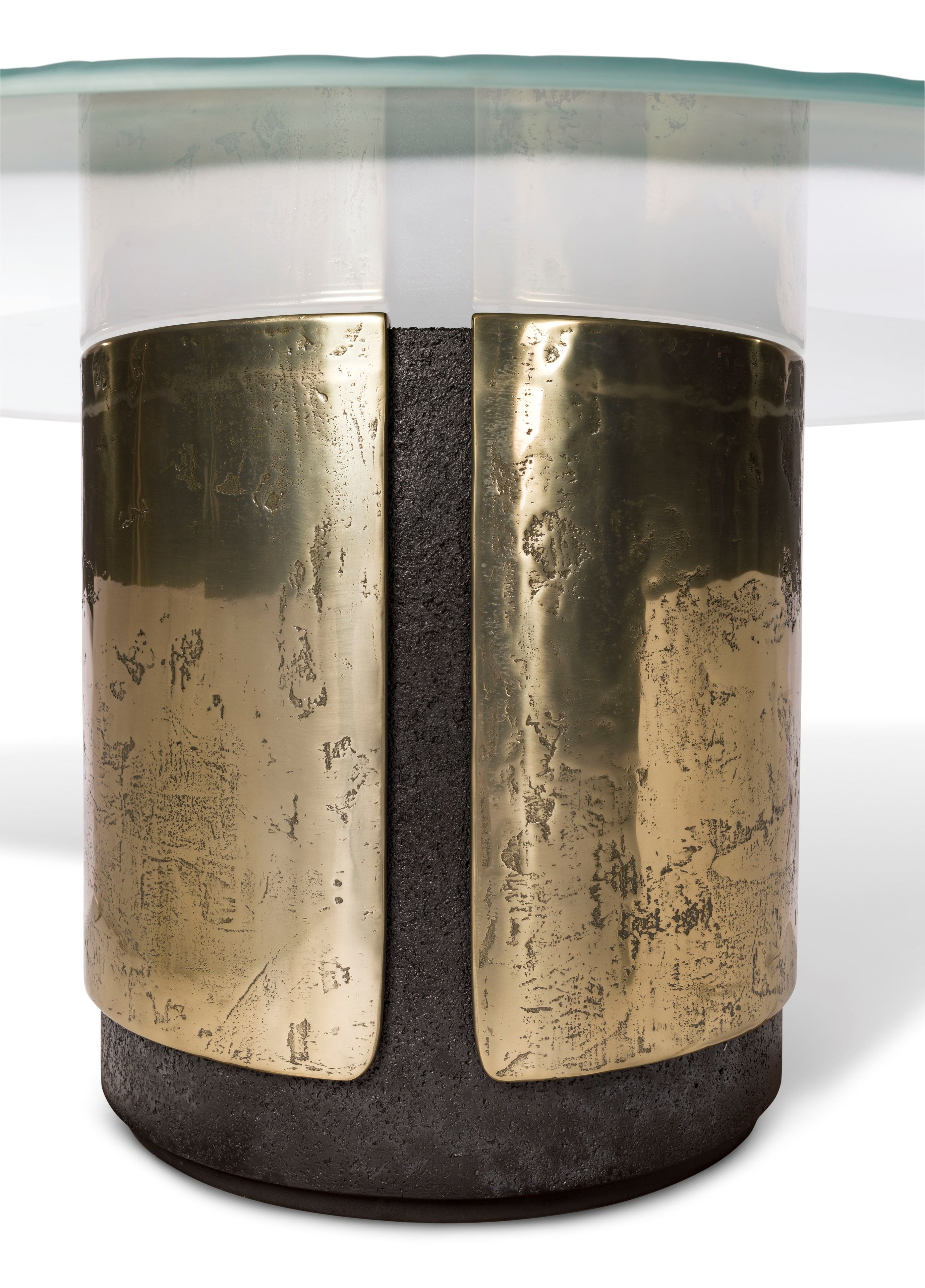 AMOS Round sandblasted glass dining table By Visionnaire | design Draga ...