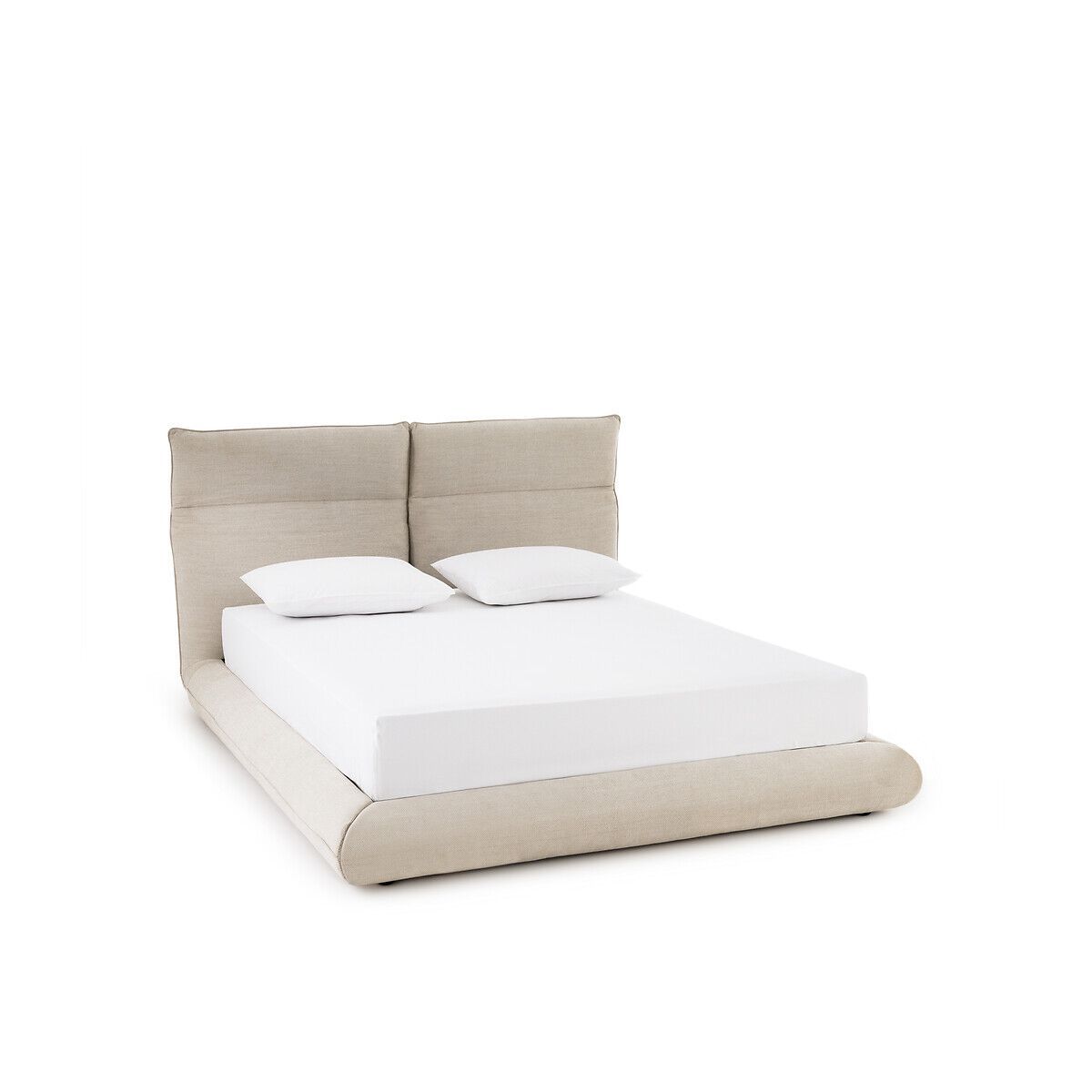 PAOL Upholstered fabric double bed with adjustable headrest By AMPM