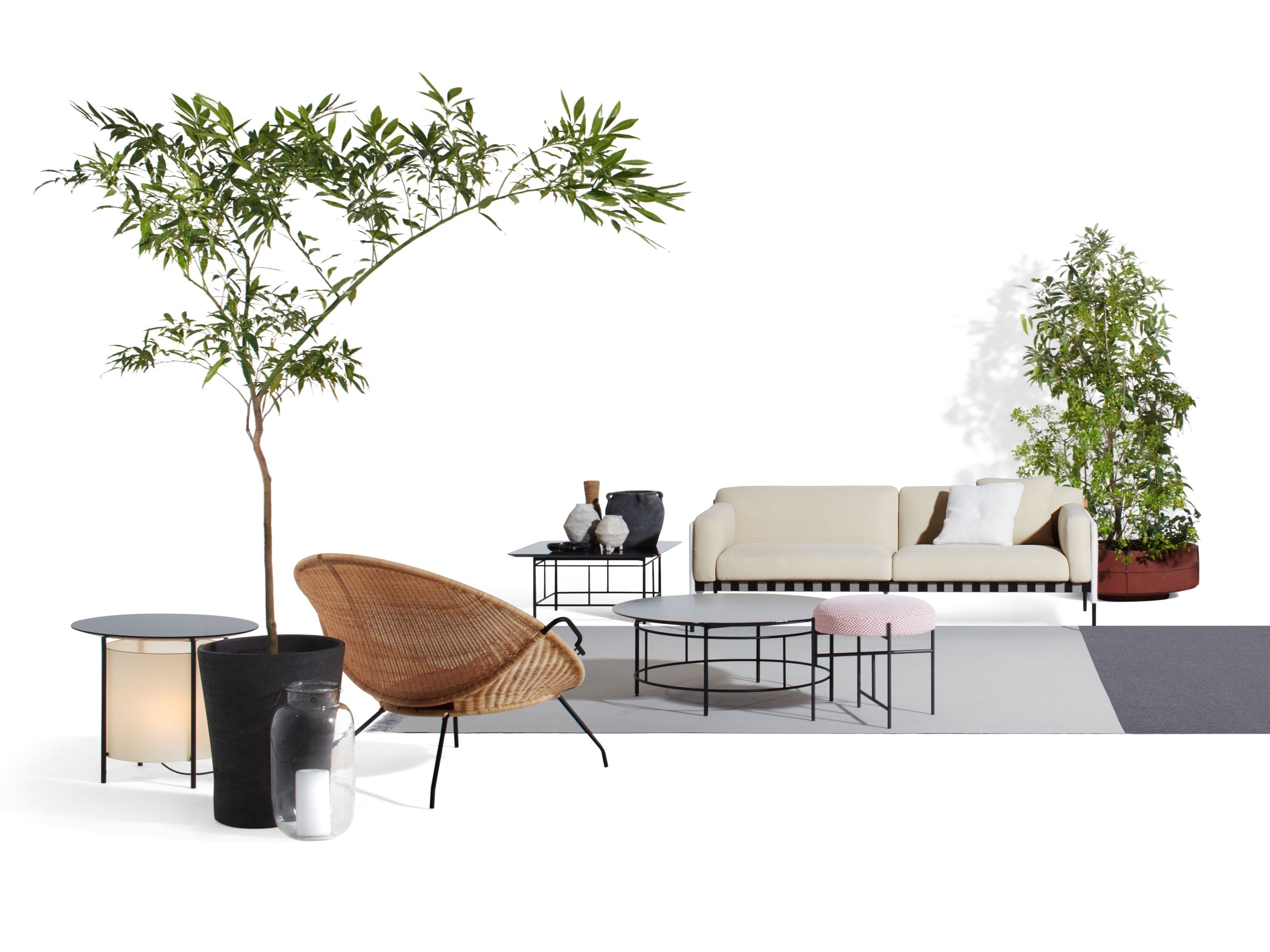 ANDON Floor lamp / coffee table By De Padova | design Nendo