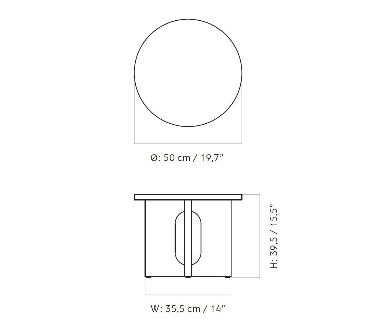 ANDROGYNE SIDE TABLE Low round wooden coffee table By MENU | design ...