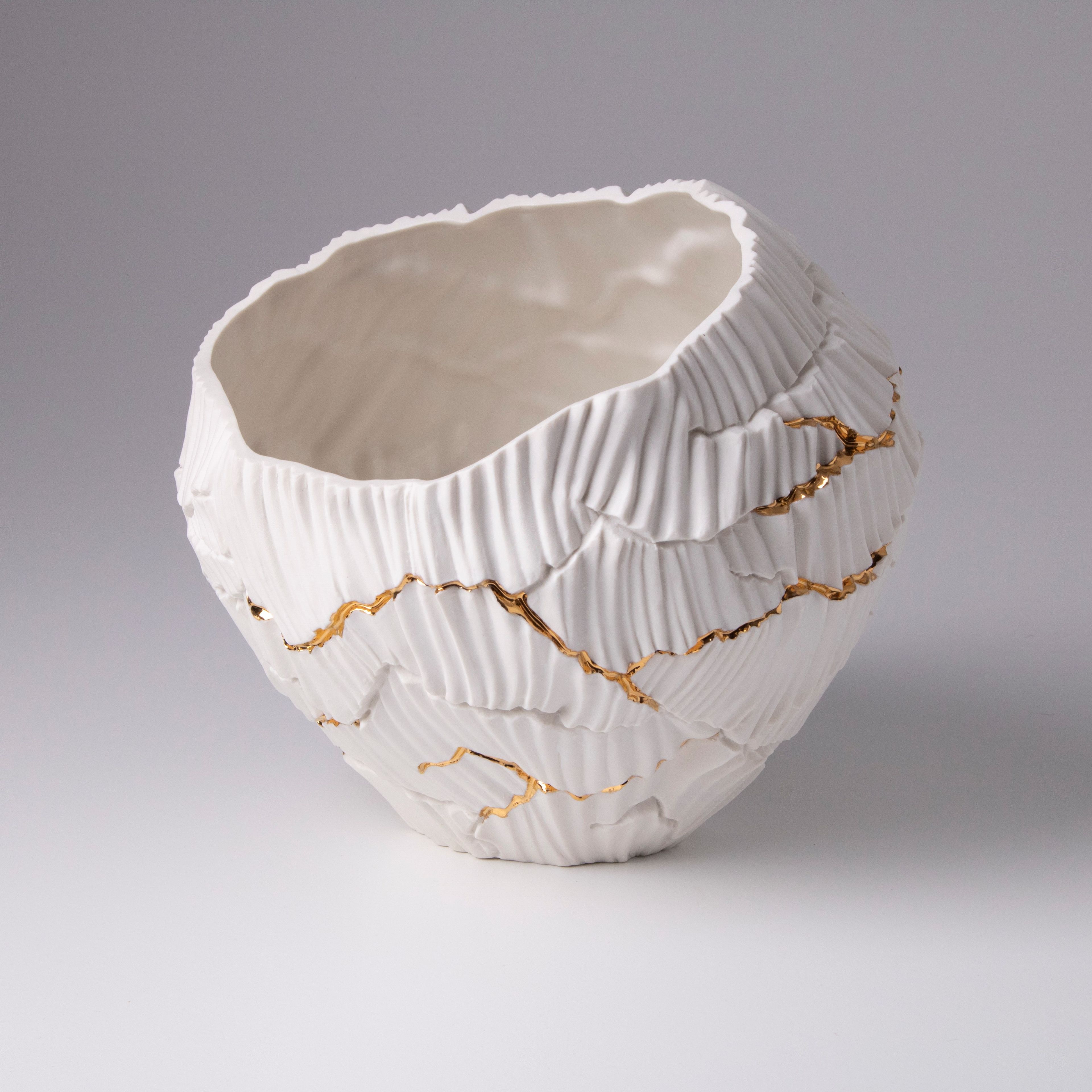 ANEMOS GOLD Vase By Fos Ceramiche