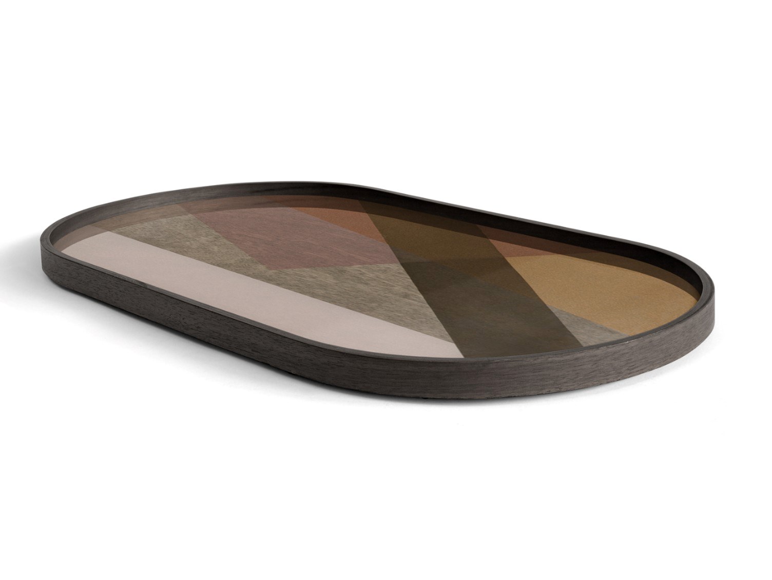 ANGLE GLASS | Oval tray By Ethnicraft design Dawn Sweitzer