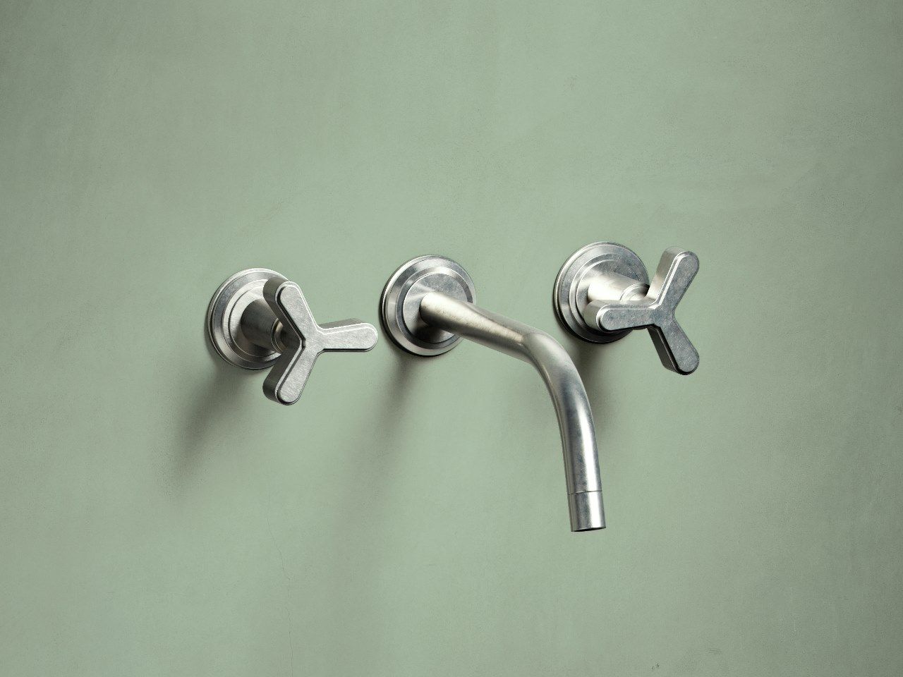 ANIKA 2 hole wall-mounted washbasin tap By The Watermark Collection