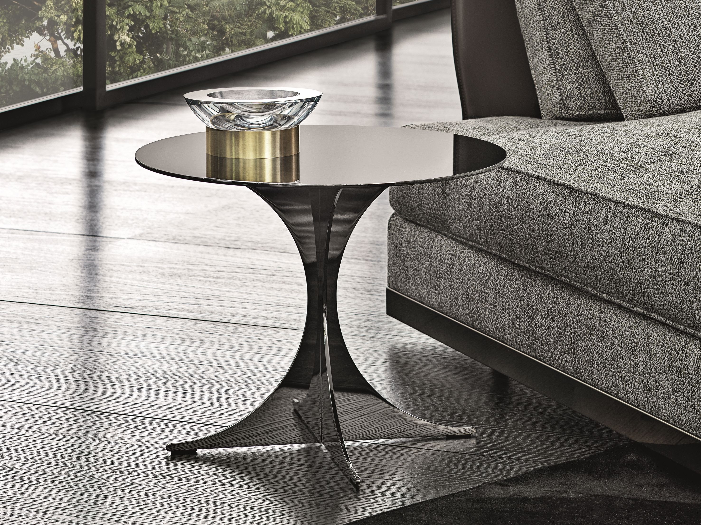 Contemporary style round metal coffee table ANISH By Minotti design ...