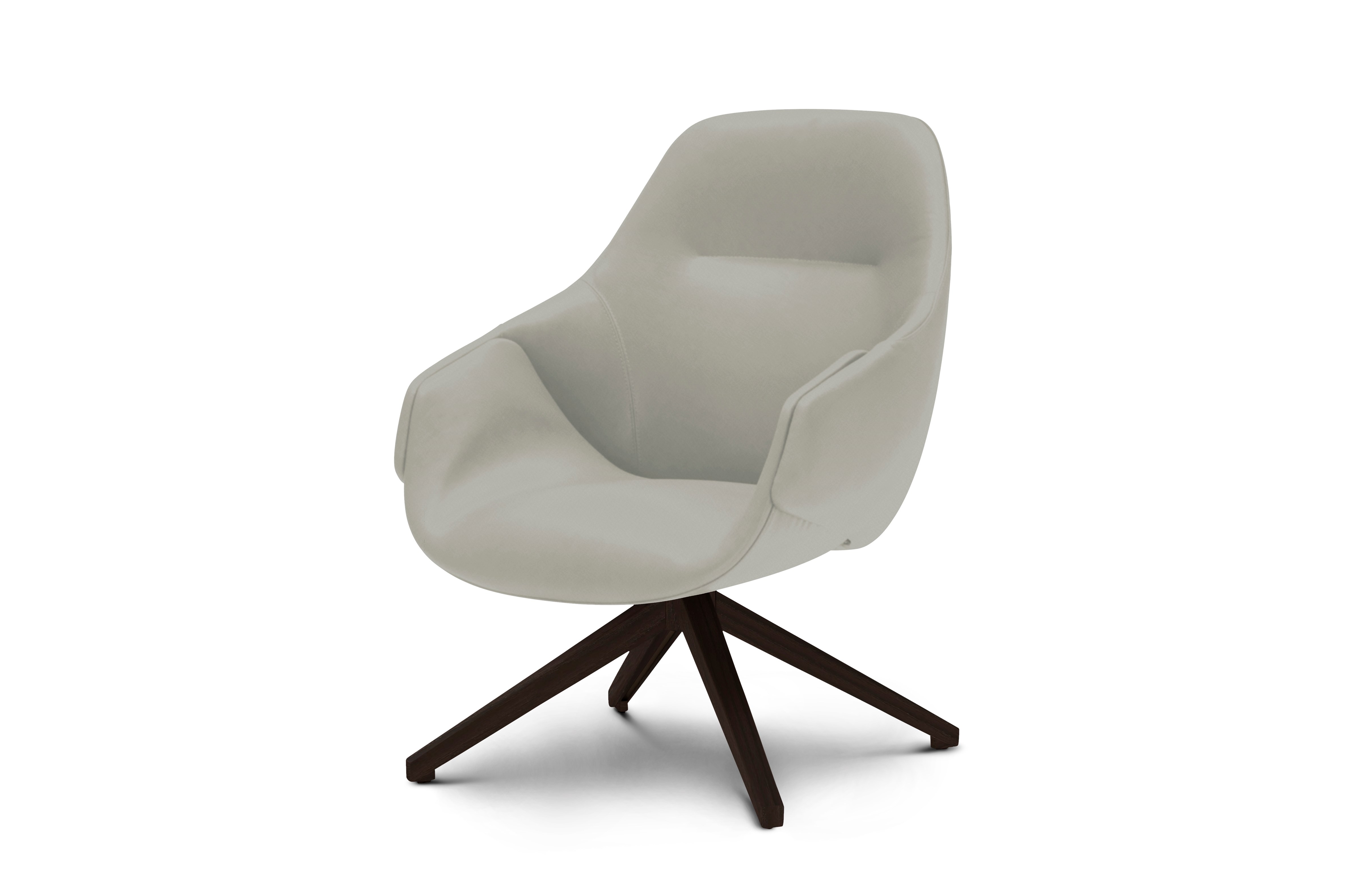 ANITA Swivel high-back leather armchair By SP01 | design Metrica