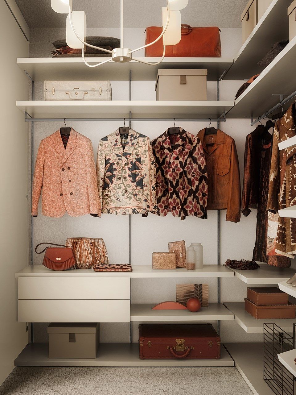 ANTEPRIMA Sectional wooden walk-in wardrobe By Pianca