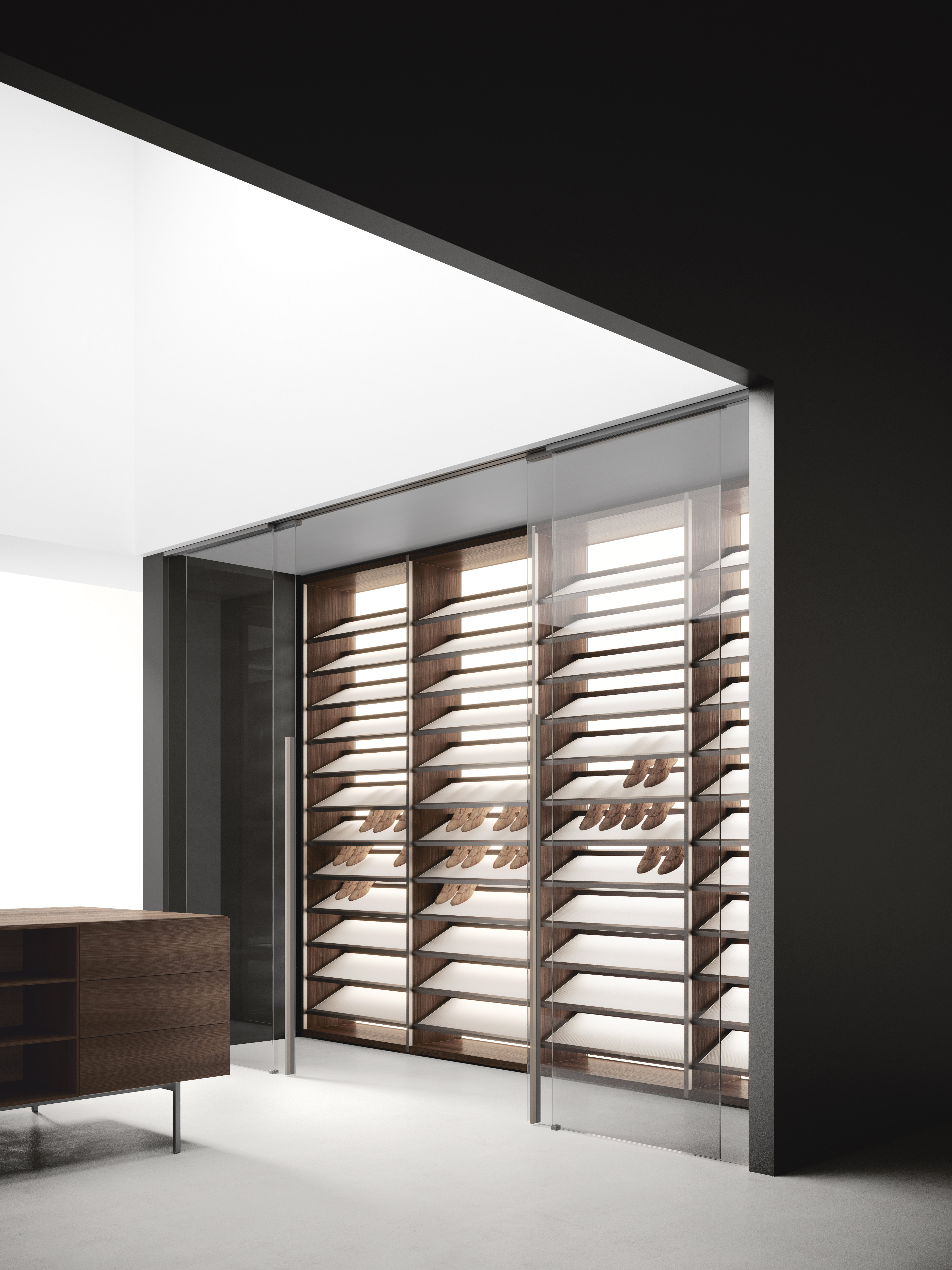 ANTIBES Partition system / walk-in closet By Boffi | design Piero Lissoni
