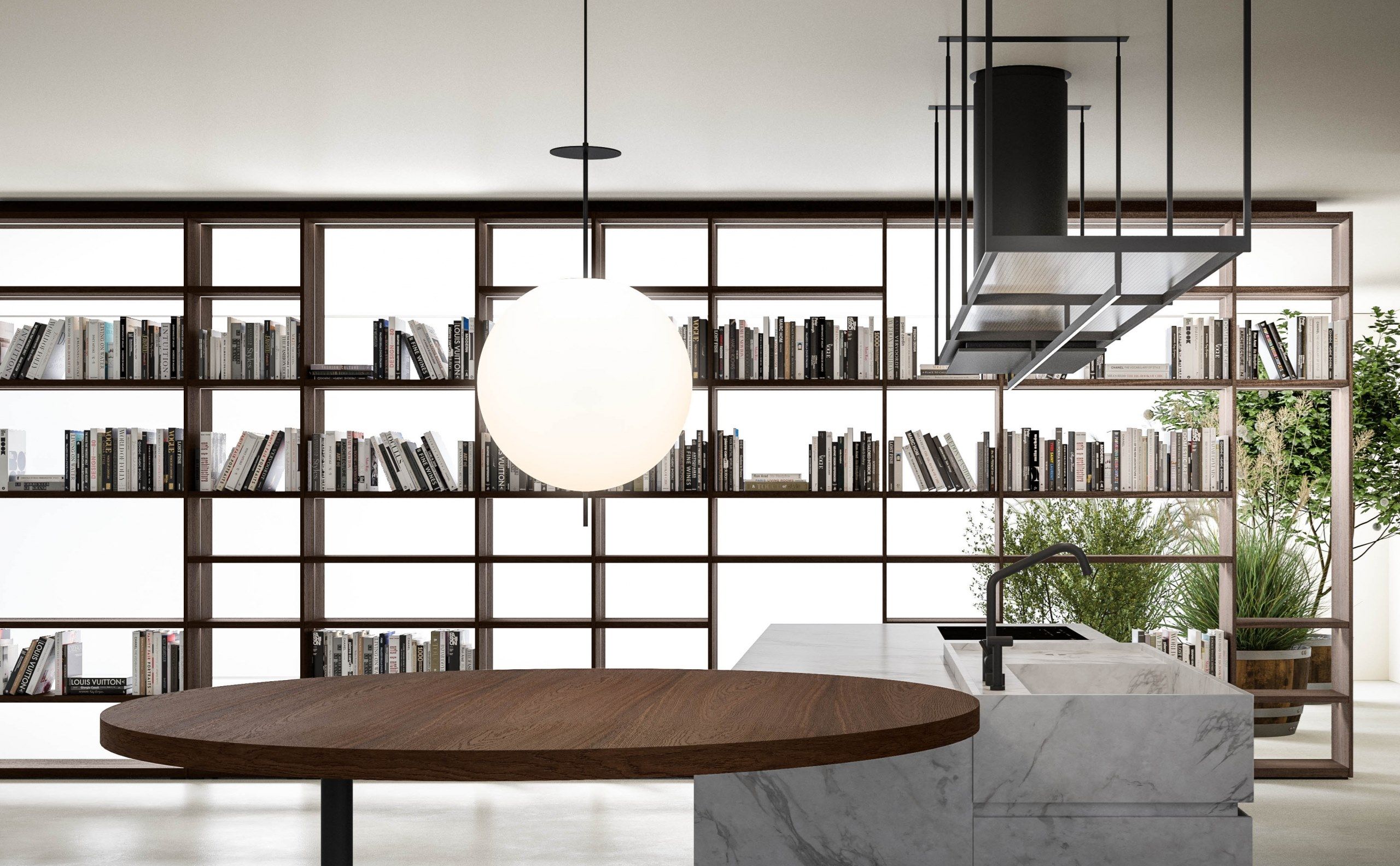 ANTIBES SYSTEMS Open bookcase with built-in lights By Boffi | design ...