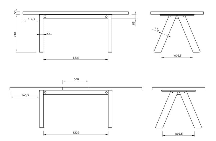 APEX | Extending table Extending rectangular dining table By TemaHome ...