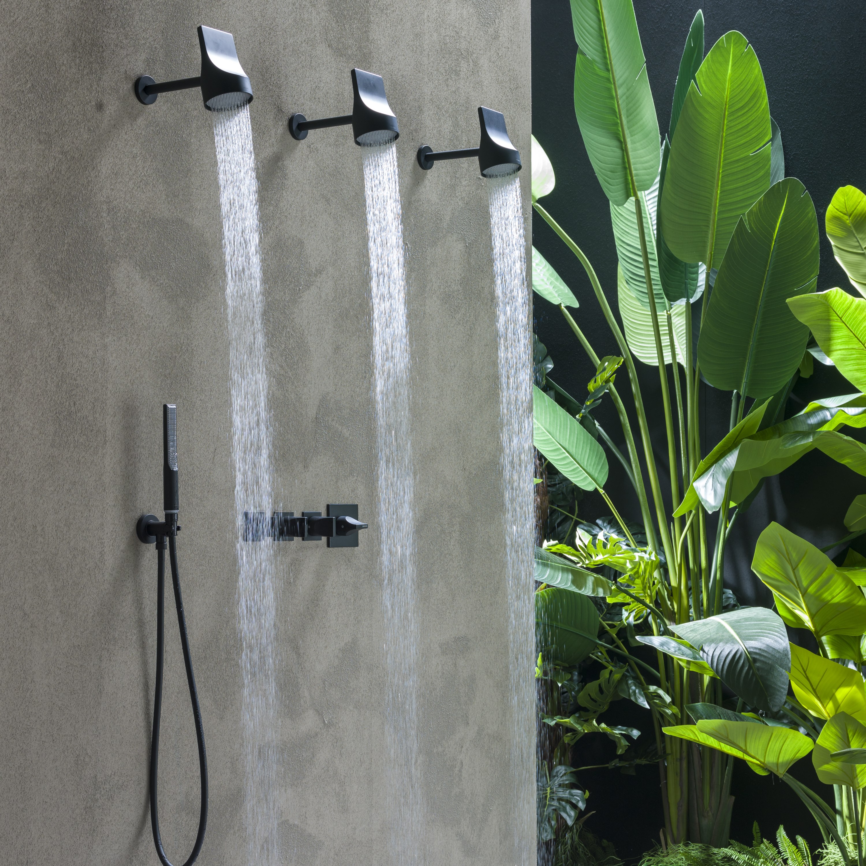 APICE SPOT | Overhead shower Adjustable rain shower with arm By Bossini ...