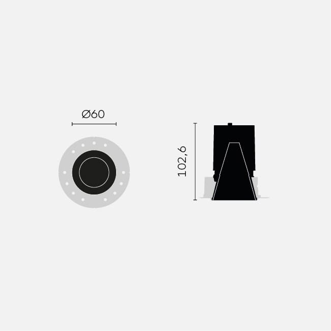 APLIS IN-LINE 60 Spotlight By Kreon | design Kristof Pycke