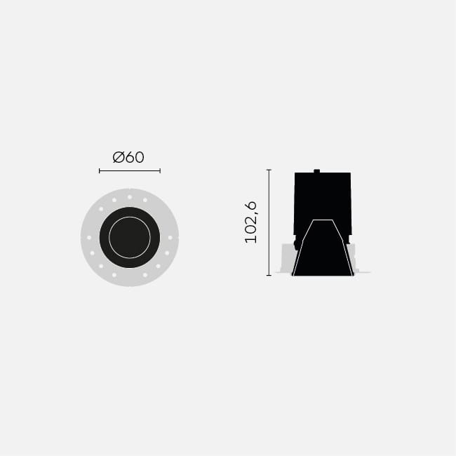 APLIS IN-LINE 60 Spotlight By Kreon | design Kristof Pycke