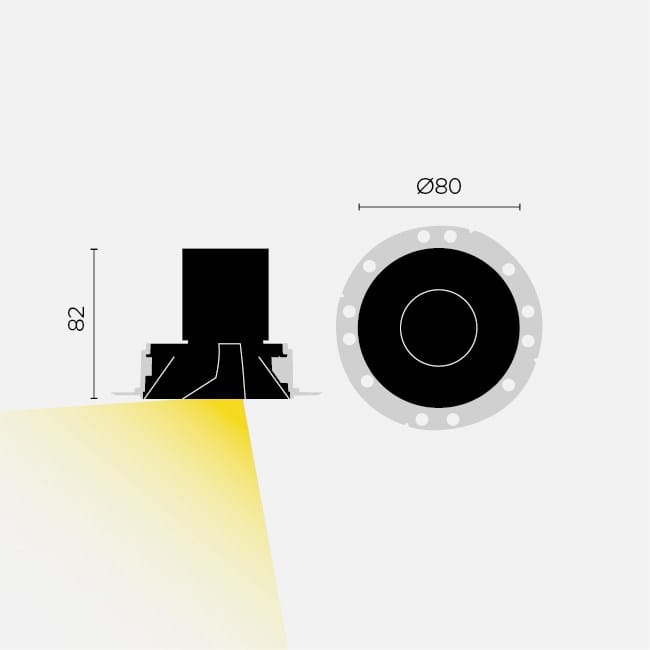 APLIS IN-LINE 80 HE Spotlight By Kreon | design Kristof Pycke