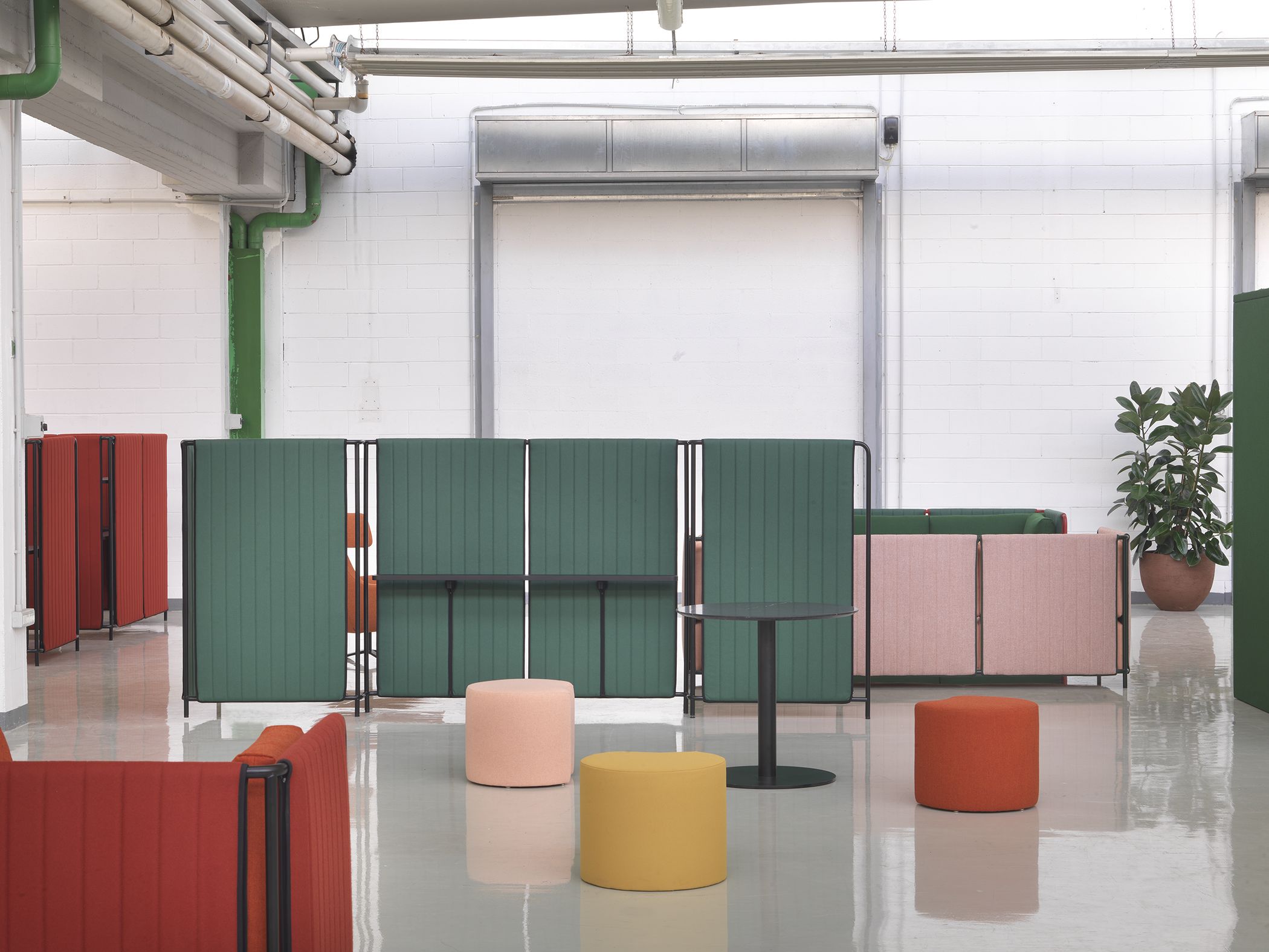 Pouf modulable rond en tissu APP By Marelli design Jacob Amtorp