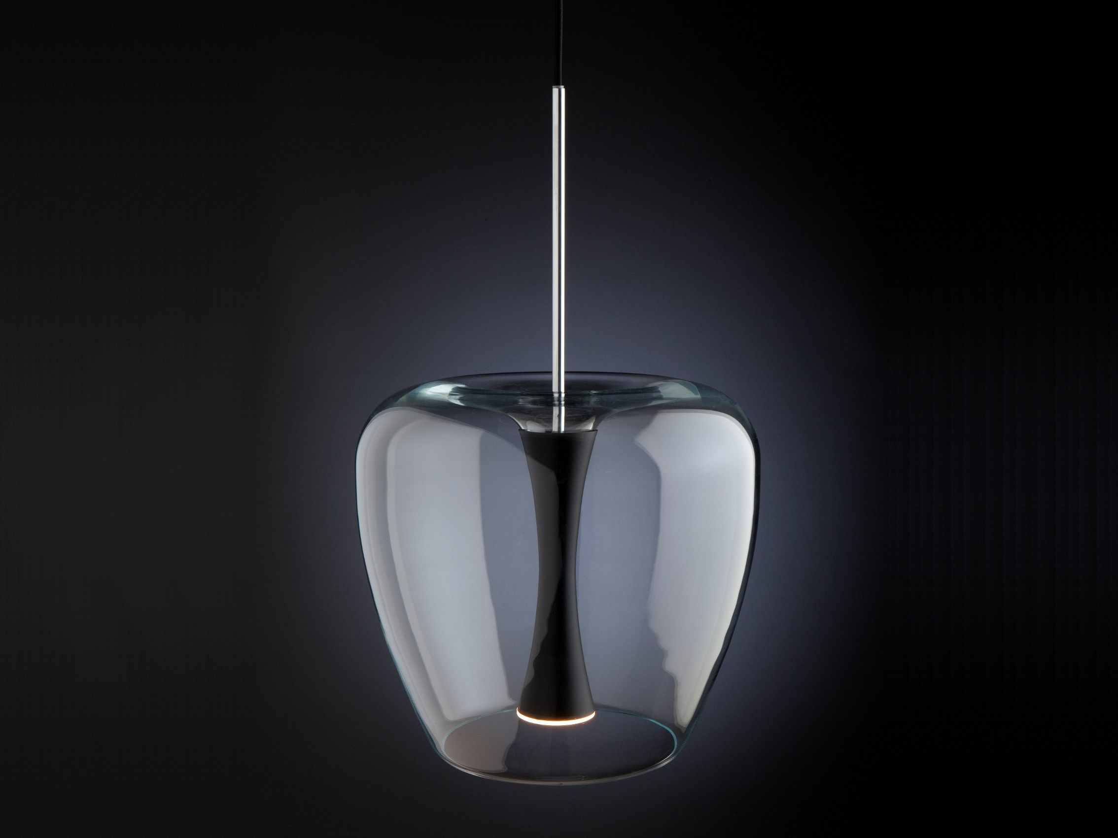LED glass and aluminium pendant lamp APPLE MOOD By Quasar design Malika ...