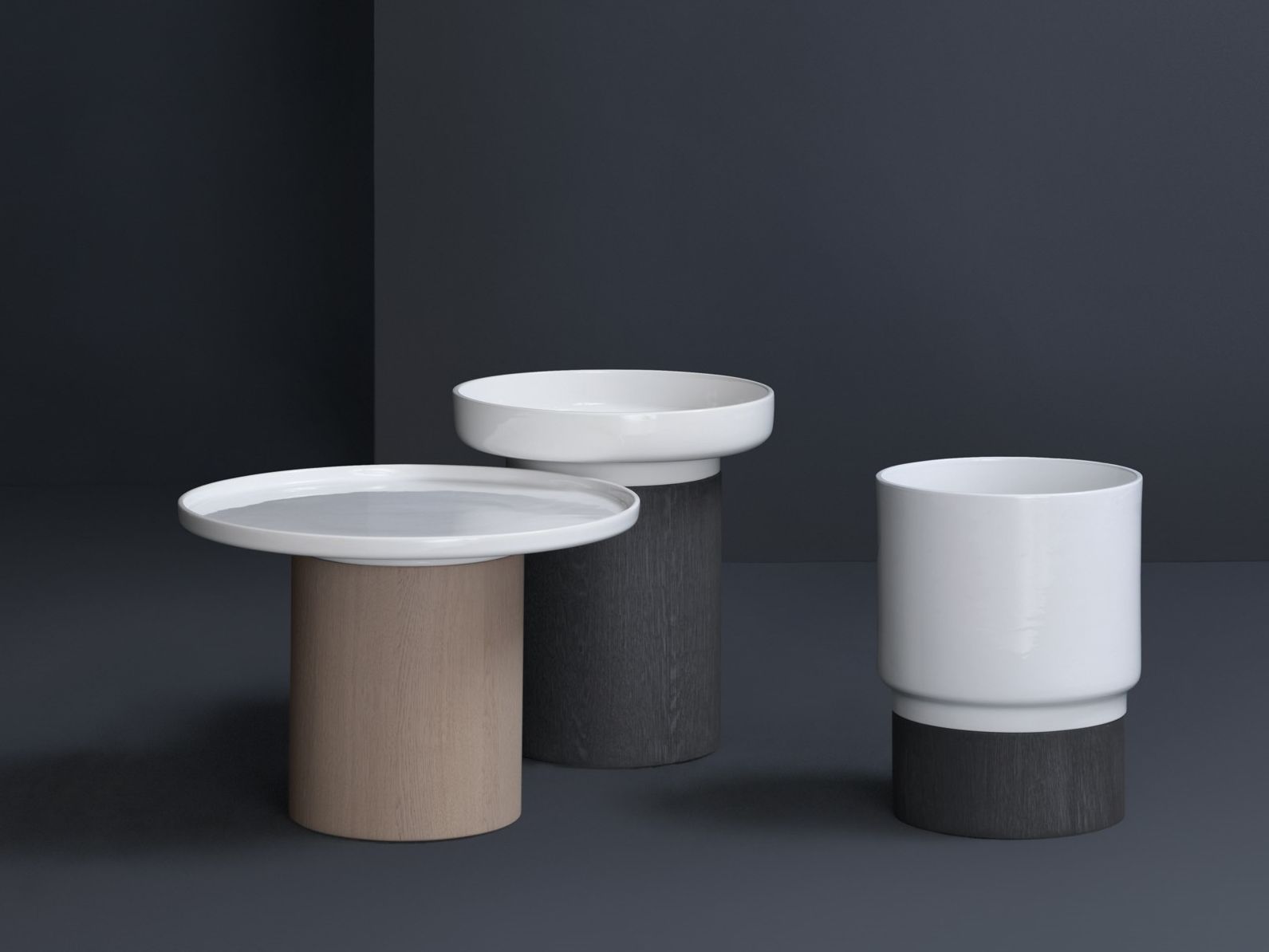 APU Low round wooden coffee table By ZEITRAUM | design Hanna Ehlers