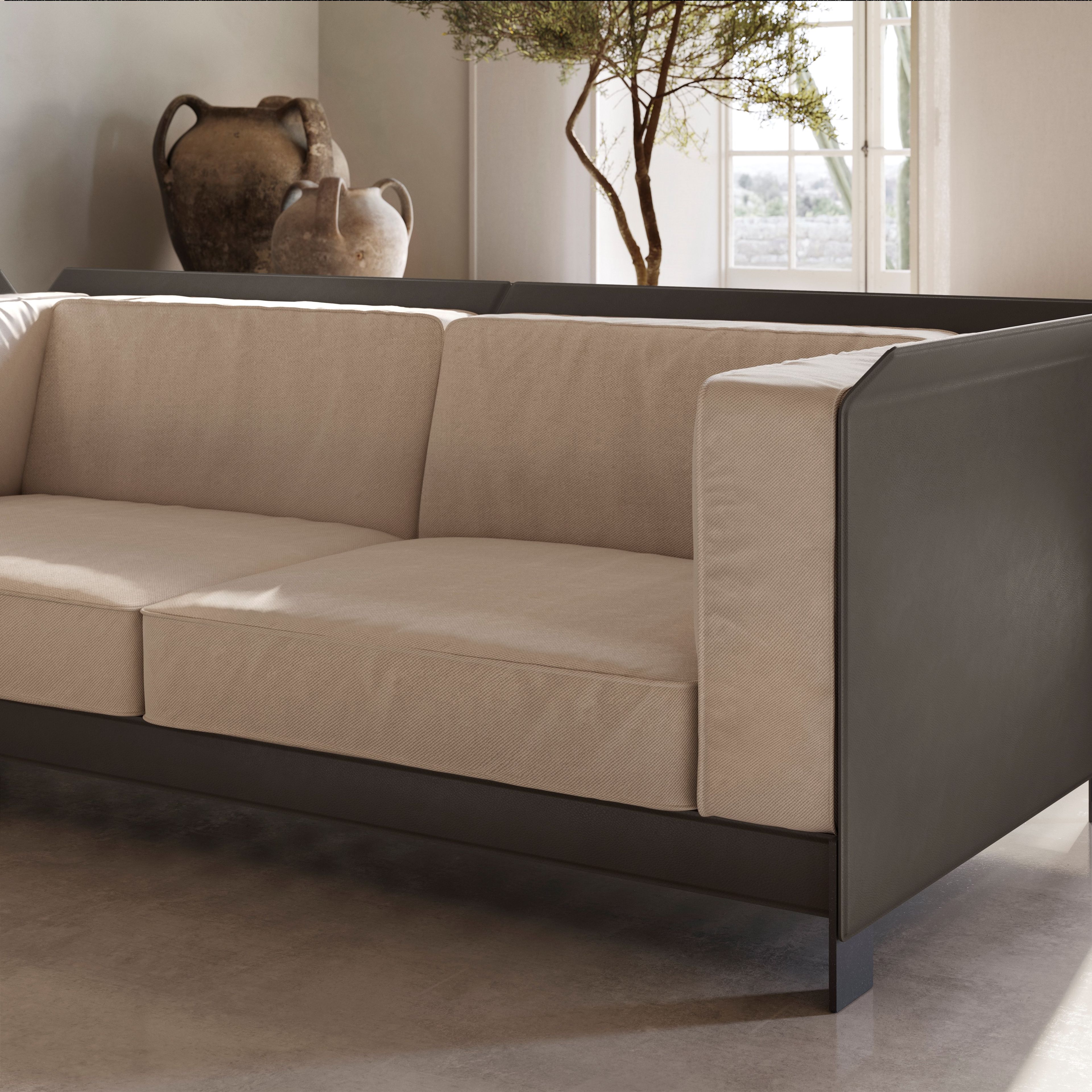 APULO 3 seater fabric sofa By Natuzzi Italia | design Formafantasma