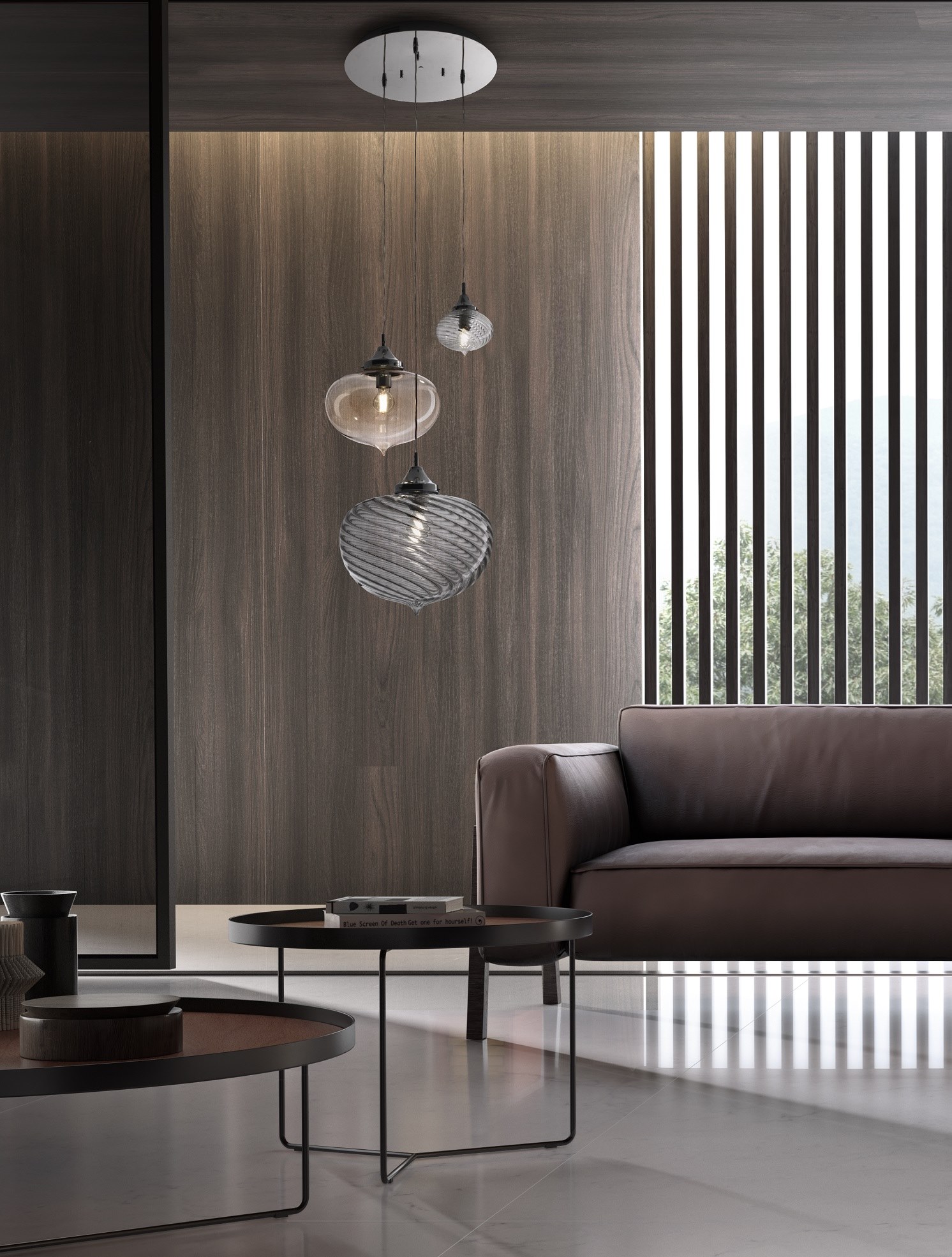 ARABESQUE | Blown glass pendant lamp By Cangini & Tucci