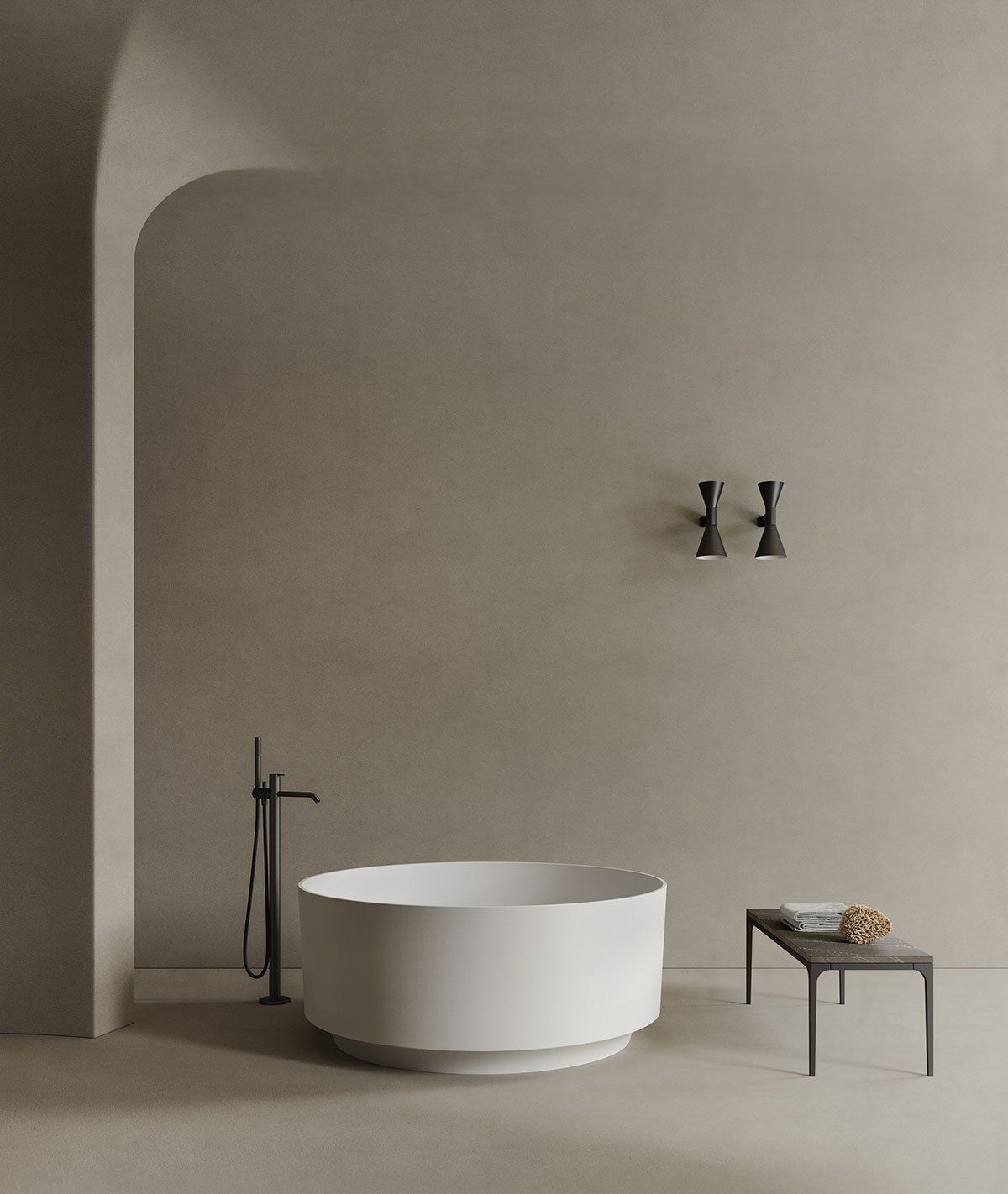 ARC Freestanding round Solid Surface bathtub By INBANI | design Norm ...