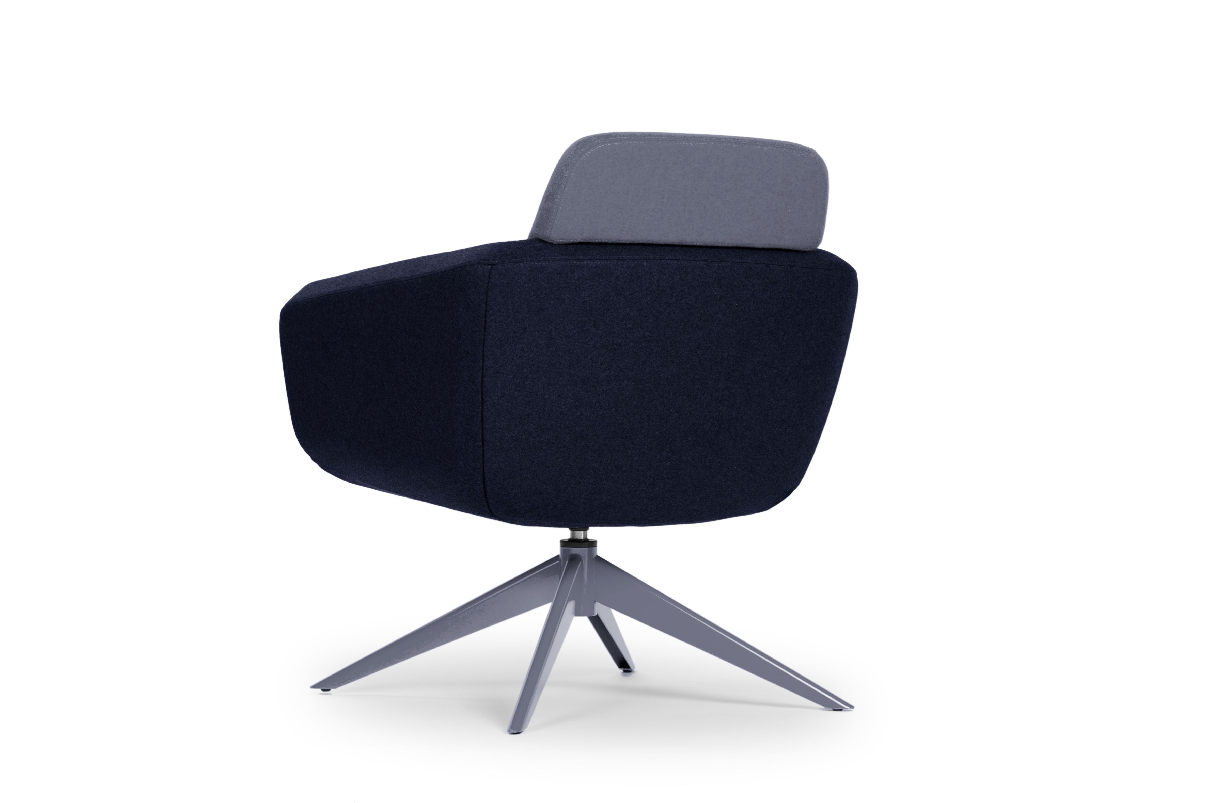 ARCA LOUNGE Trestle-based fabric easy chair with armrests By True ...