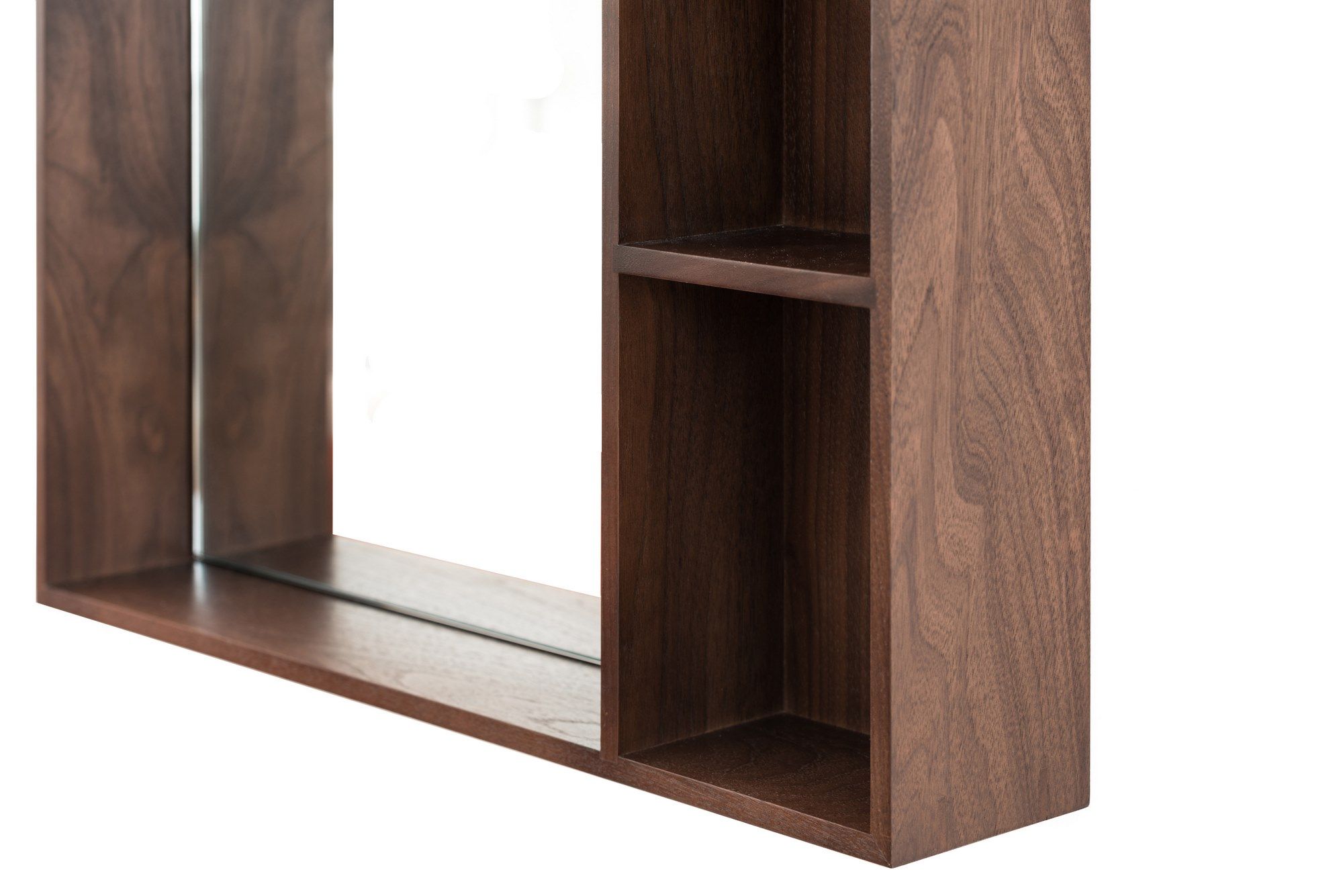 ARCA MEDIUM | Walnut mirror Rectangular wall-mounted walnut mirror with ...