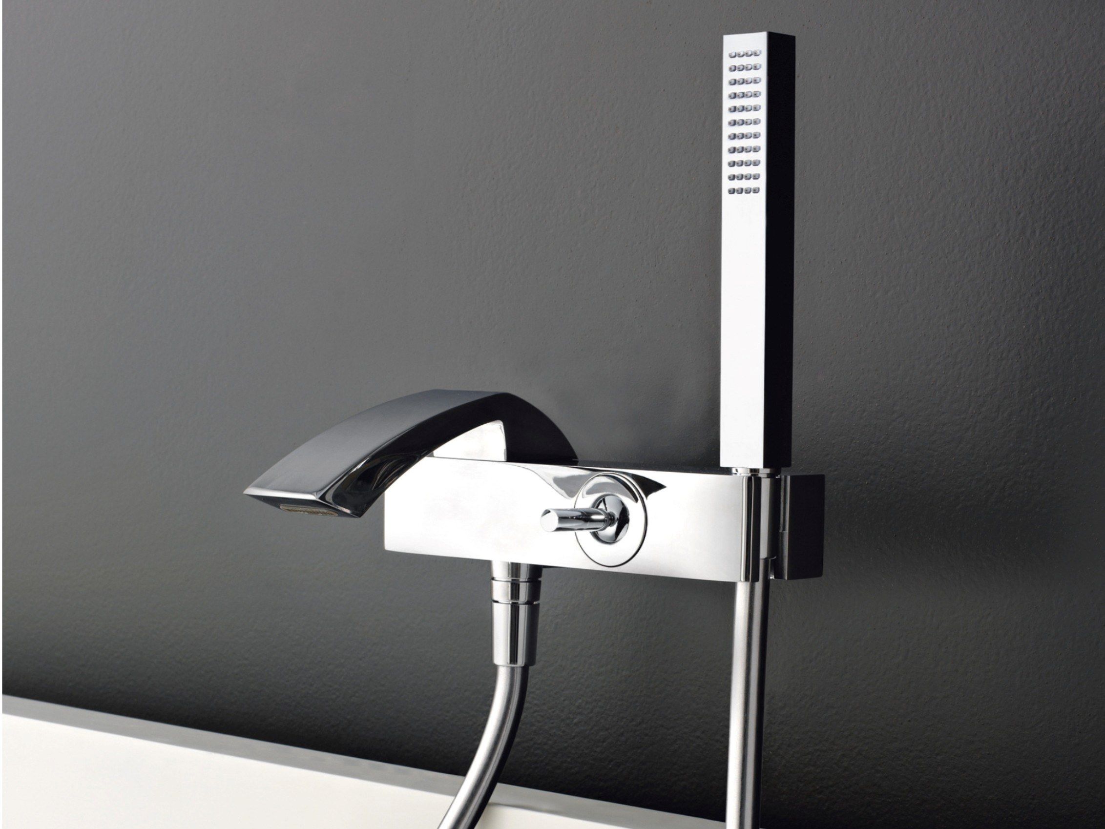 ARCHÈ Wall-mounted single handle bathtub tap with hand shower By ...