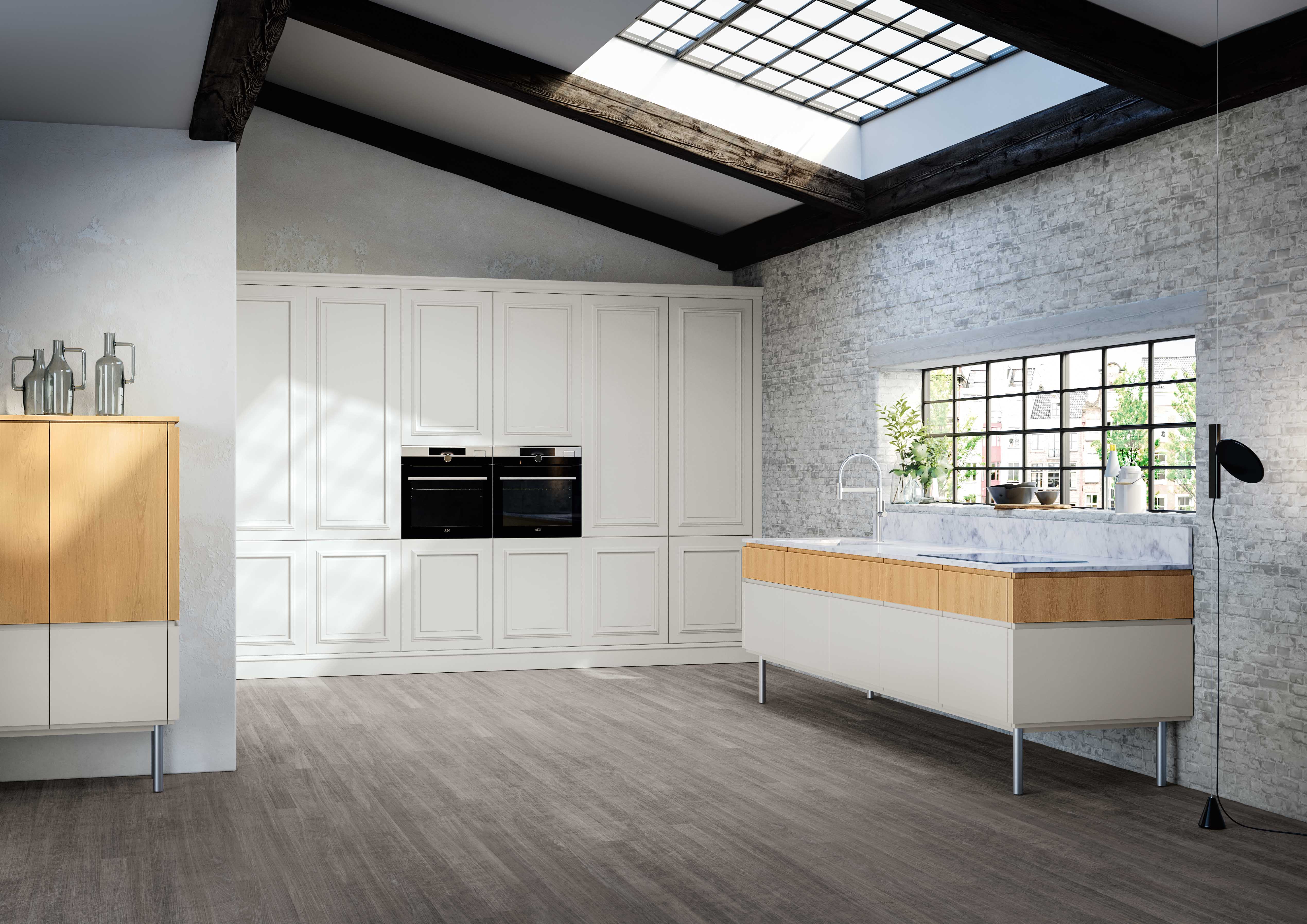 ARCHETIPO Kitchen with island By L'Ottocento | design makethatstudio