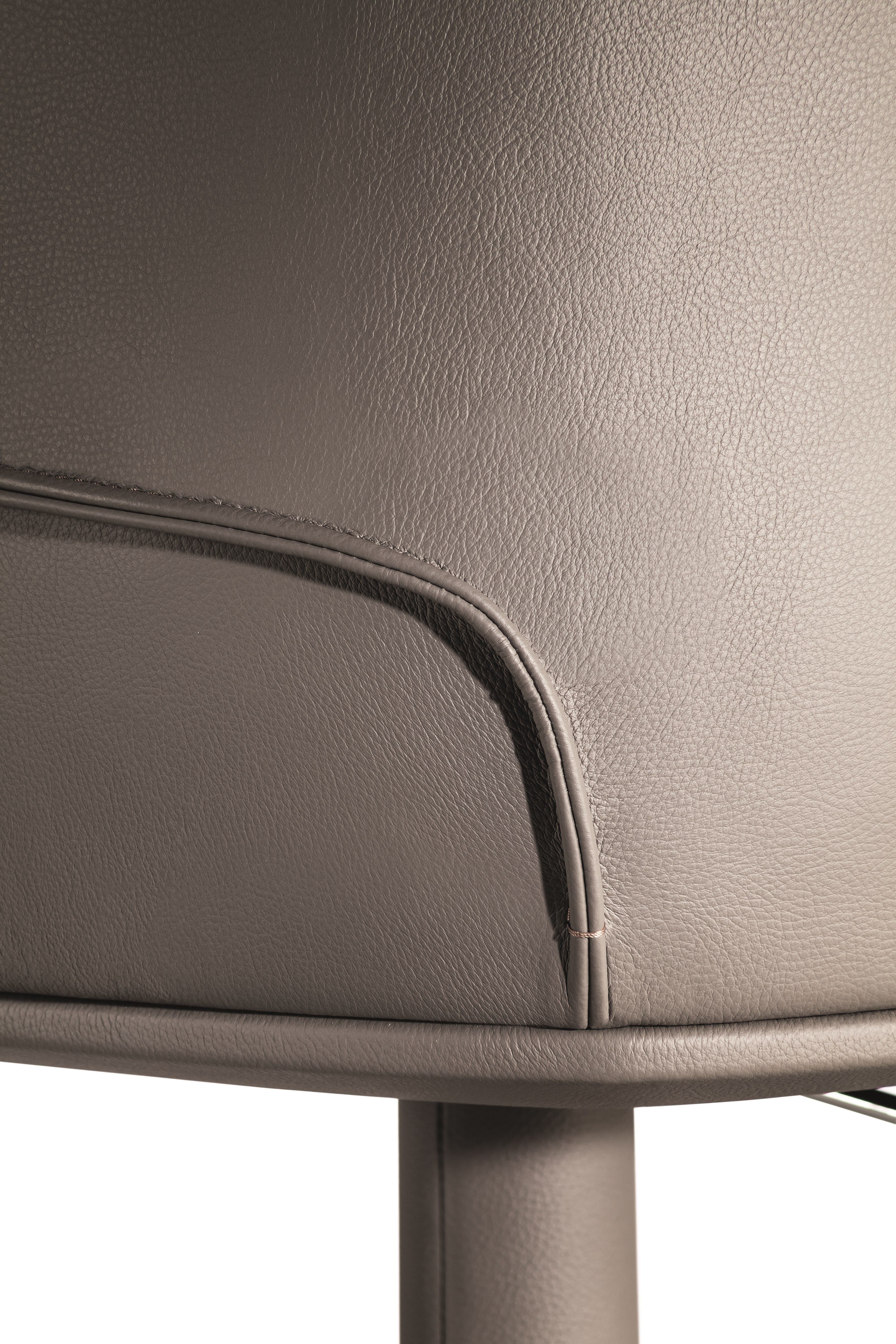 THE COLLECTION - TABLES AND CHAIRS High height-adjustable leather stool ...