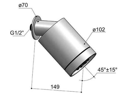 ARCHIE AR470 Overhead shower By Hotbath