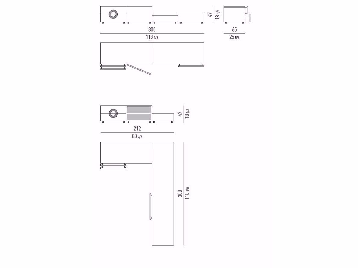 边柜 ARCHIPENKO UNIT By Minotti 设计师Rodolfo Dordoni
