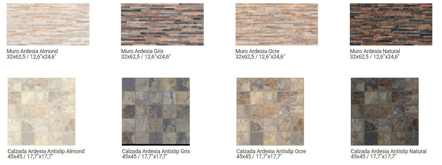 ARDESIA Glazed porcelain stoneware wall/floor tiles with stone effect ...