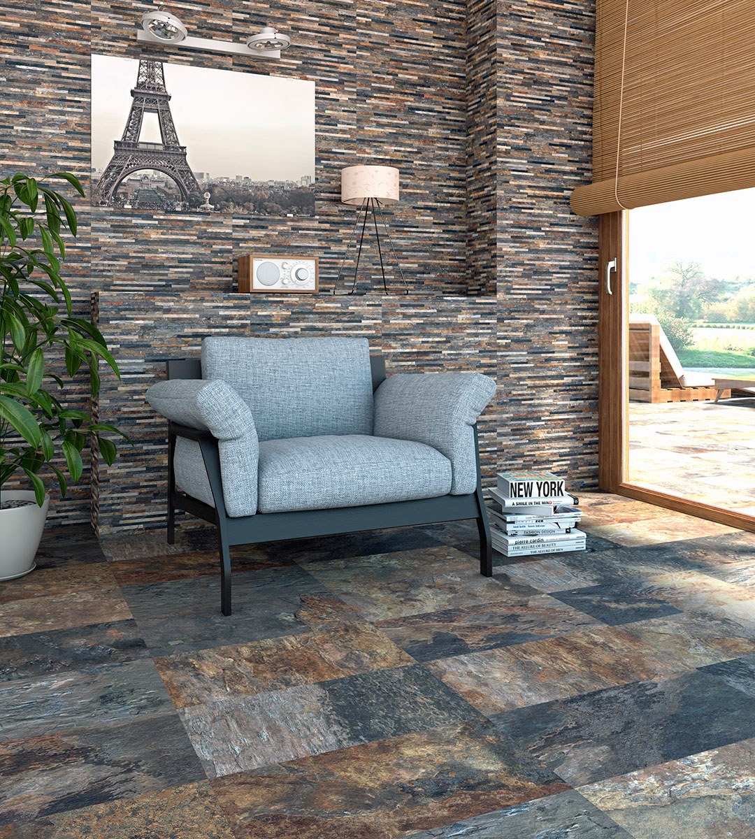 Glazed porcelain stoneware wall/floor tiles with stone effect ARDESIA ...