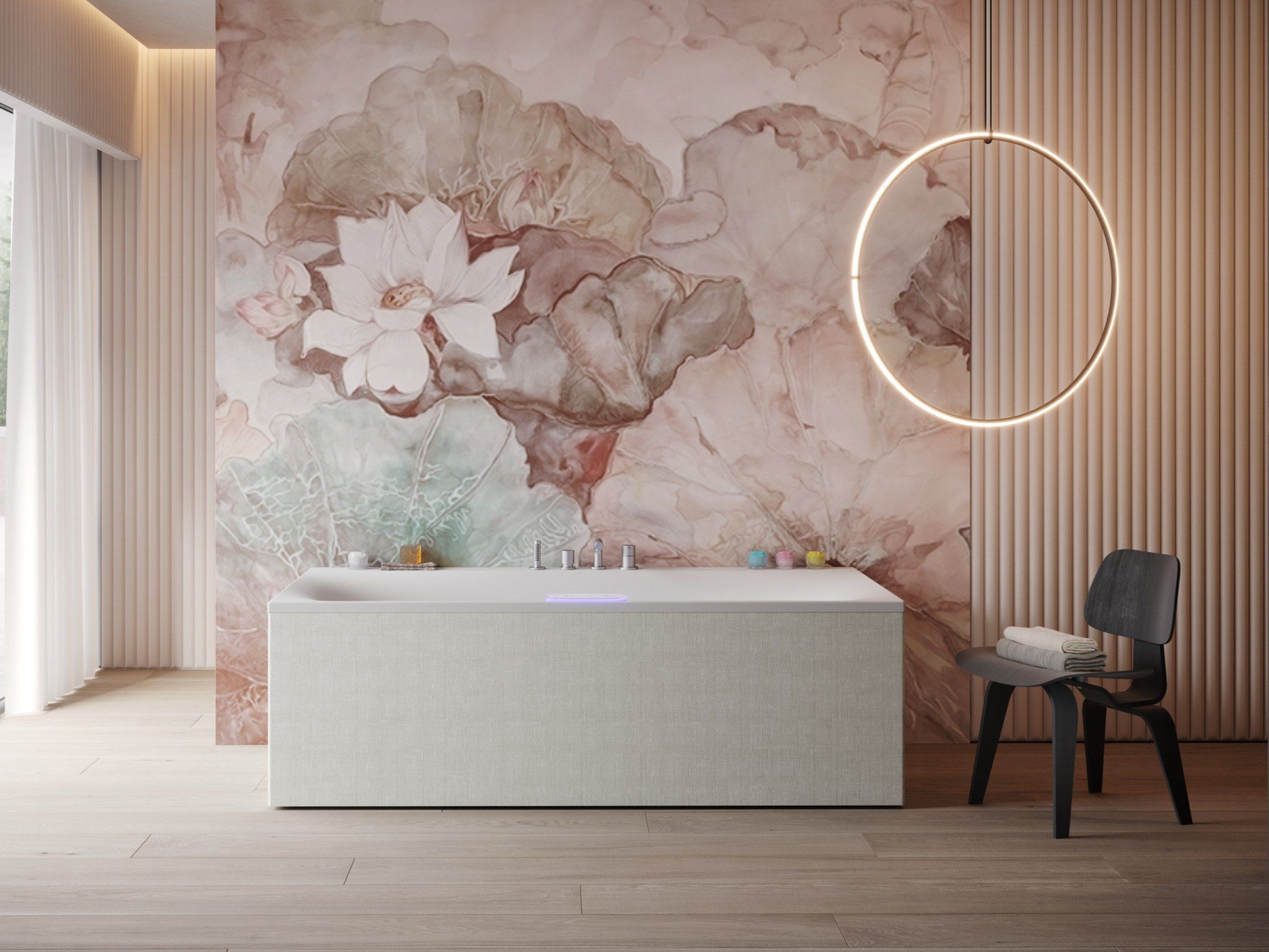 Rectangular acrylic bathtub ARGA® 180 By Jacuzzi® design Whynot Design