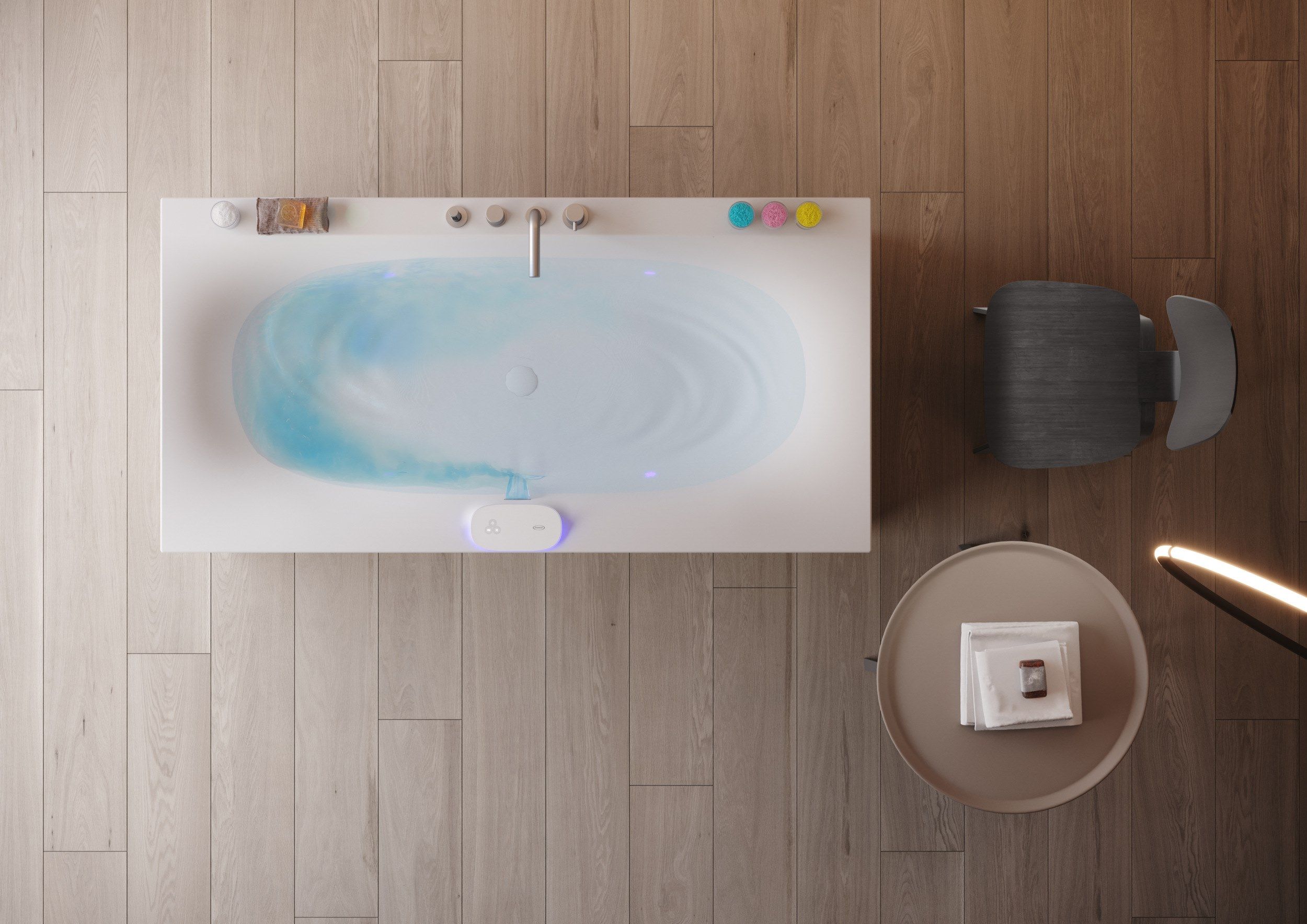 Rectangular acrylic bathtub ARGA® 180 By Jacuzzi® design Whynot Design