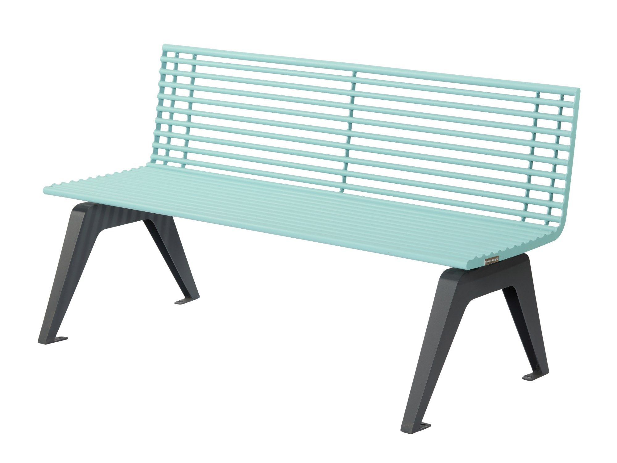 ARIA Steel bench with back By Punto Design | design Gibillero Design