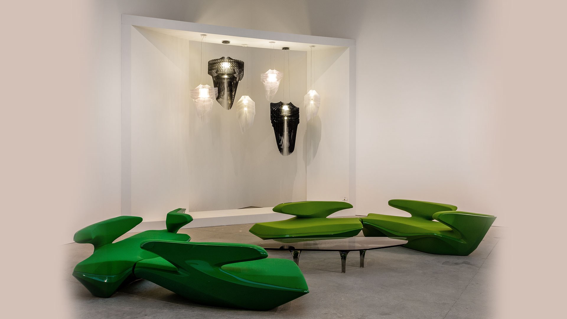 ARIA Pendant lamp By Slamp | design Zaha Hadid Design